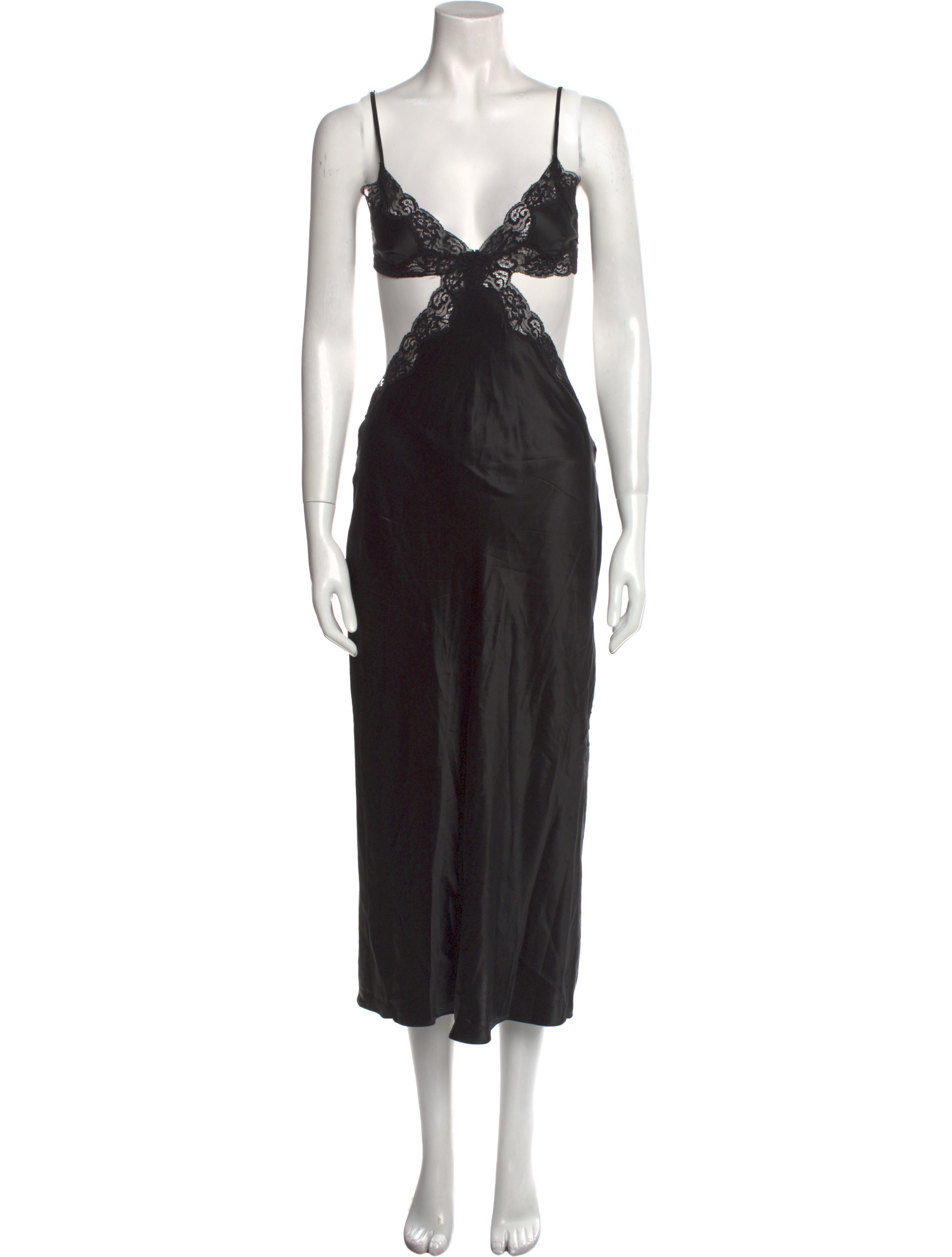 Alexander Wang Silk Long Dress - Black Dresses, Clothing - ALX129016 ...