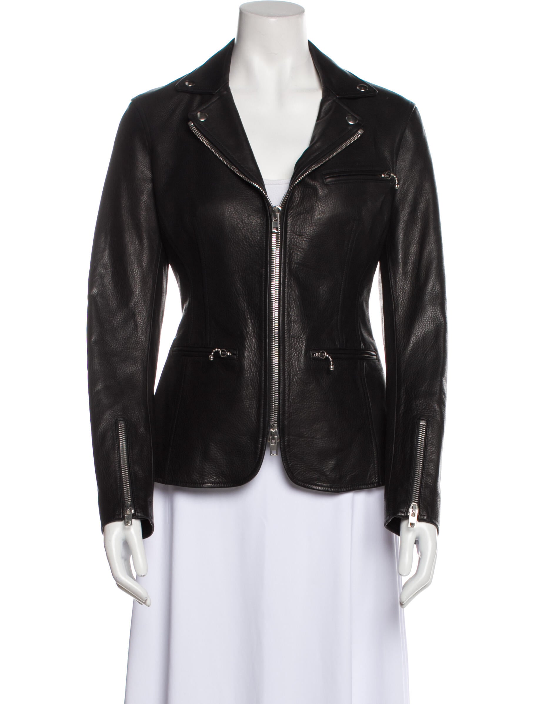 Alexander Wang Calfskin Jacket - Black Jackets, Clothing - ALX130077 ...