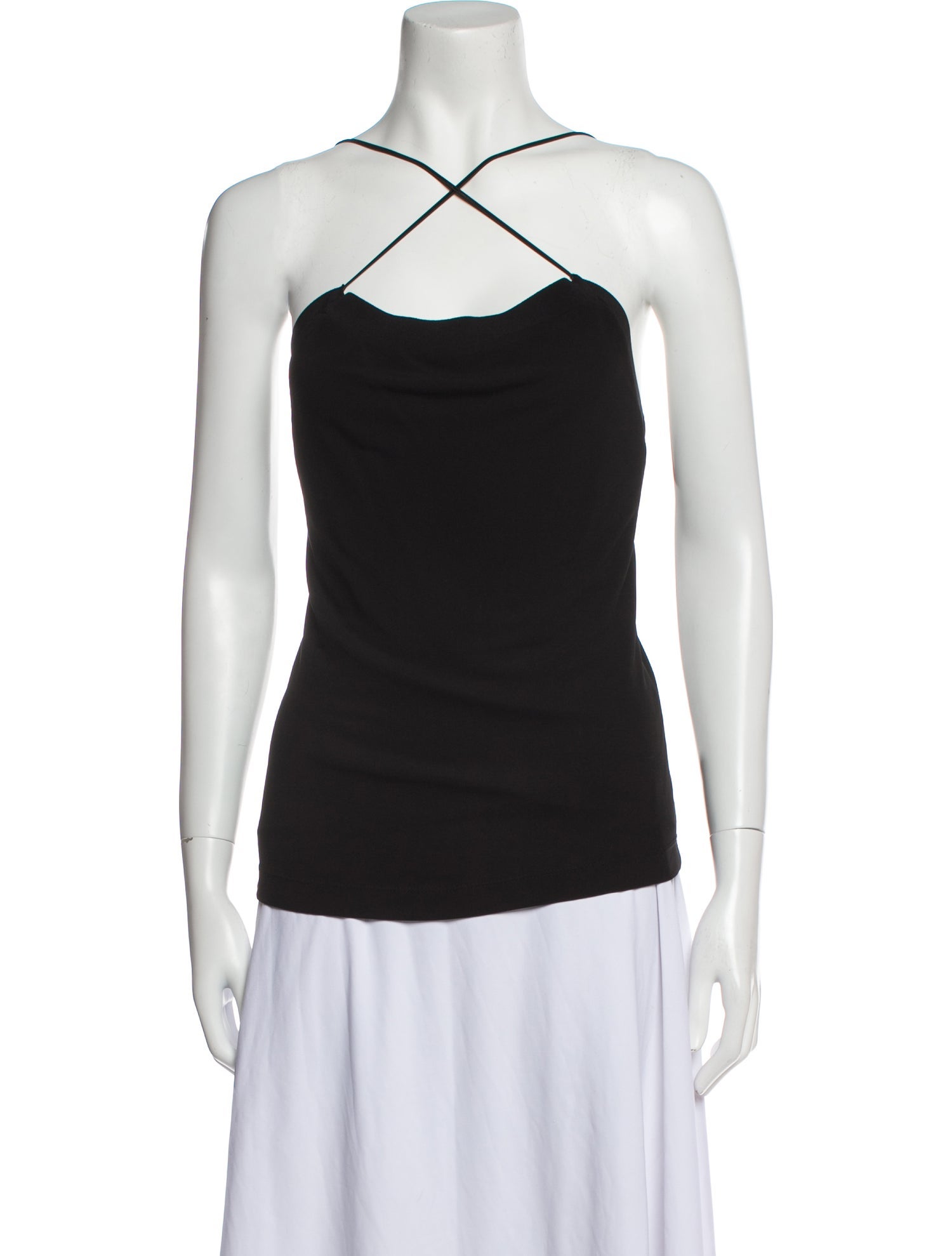 Alexander Wang Halterneck Sleeveless Top - Black Tops, Clothing ...