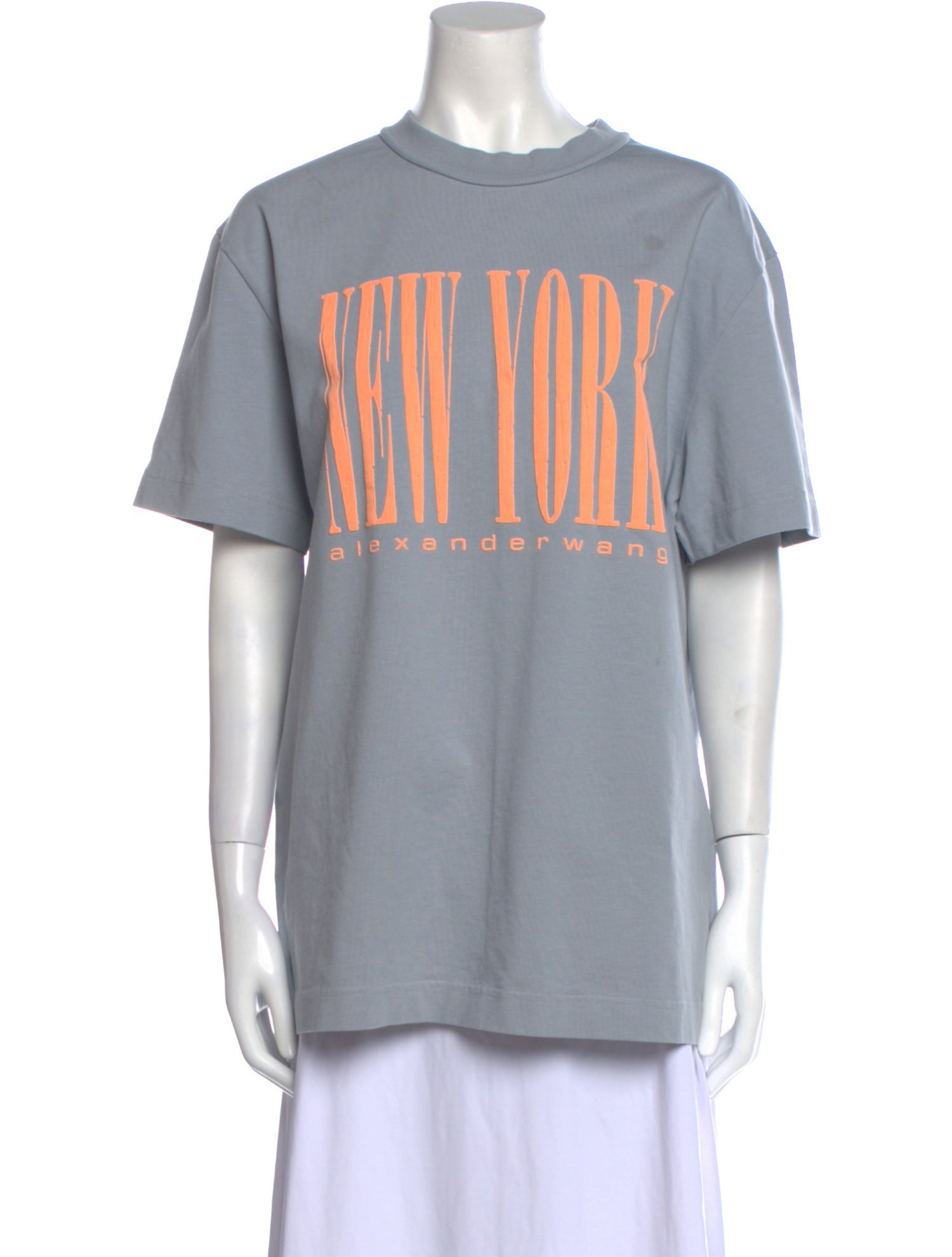 Alexander Wang Graphic Print Crew Neck T-Shirt - Blue Tops, Clothing ...