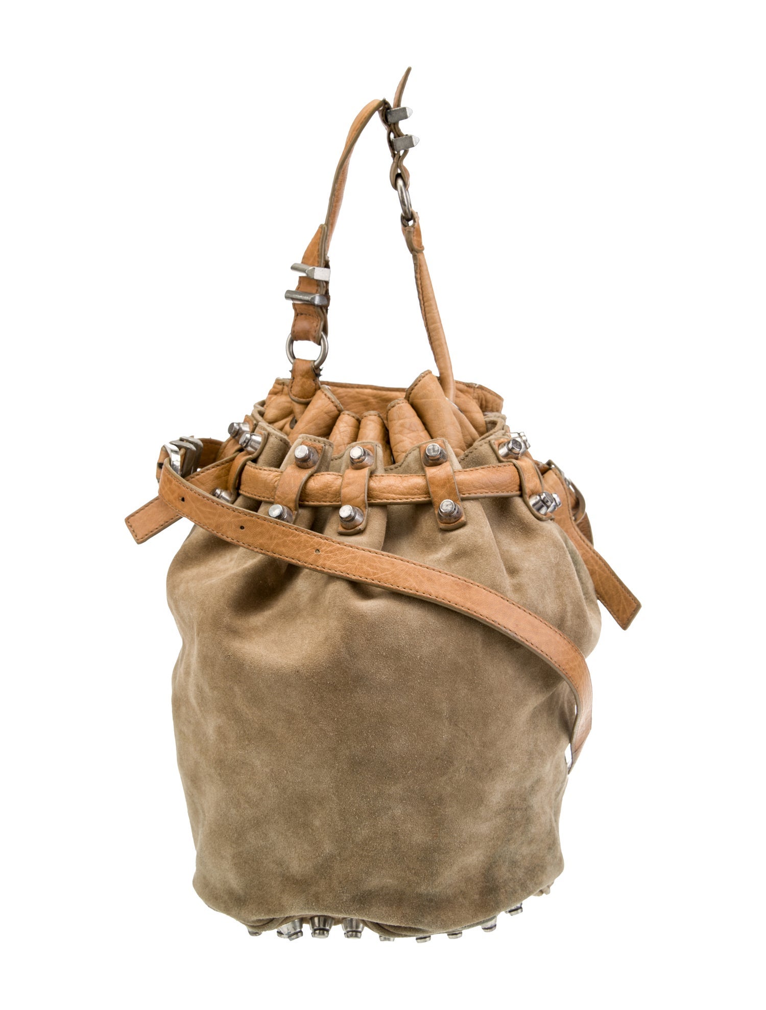 Alexander Wang Suede Bucket Bag - Neutrals Bucket Bags, Handbags ...