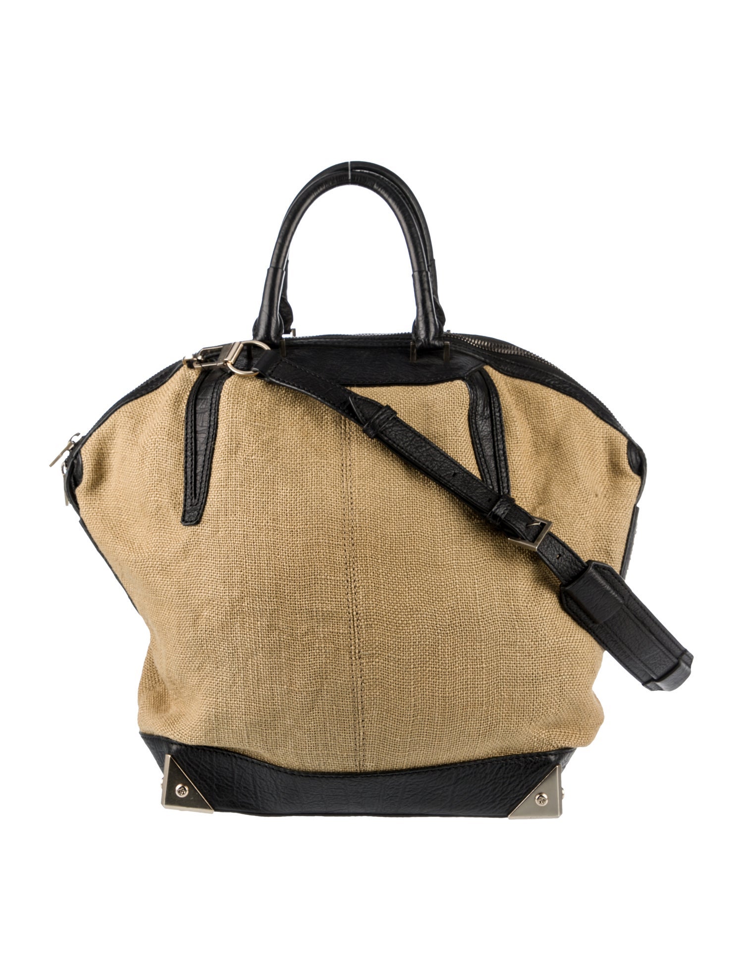 Alexander Wang Leather Trimmed Canvas Tote - Neutrals Totes, Handbags ...