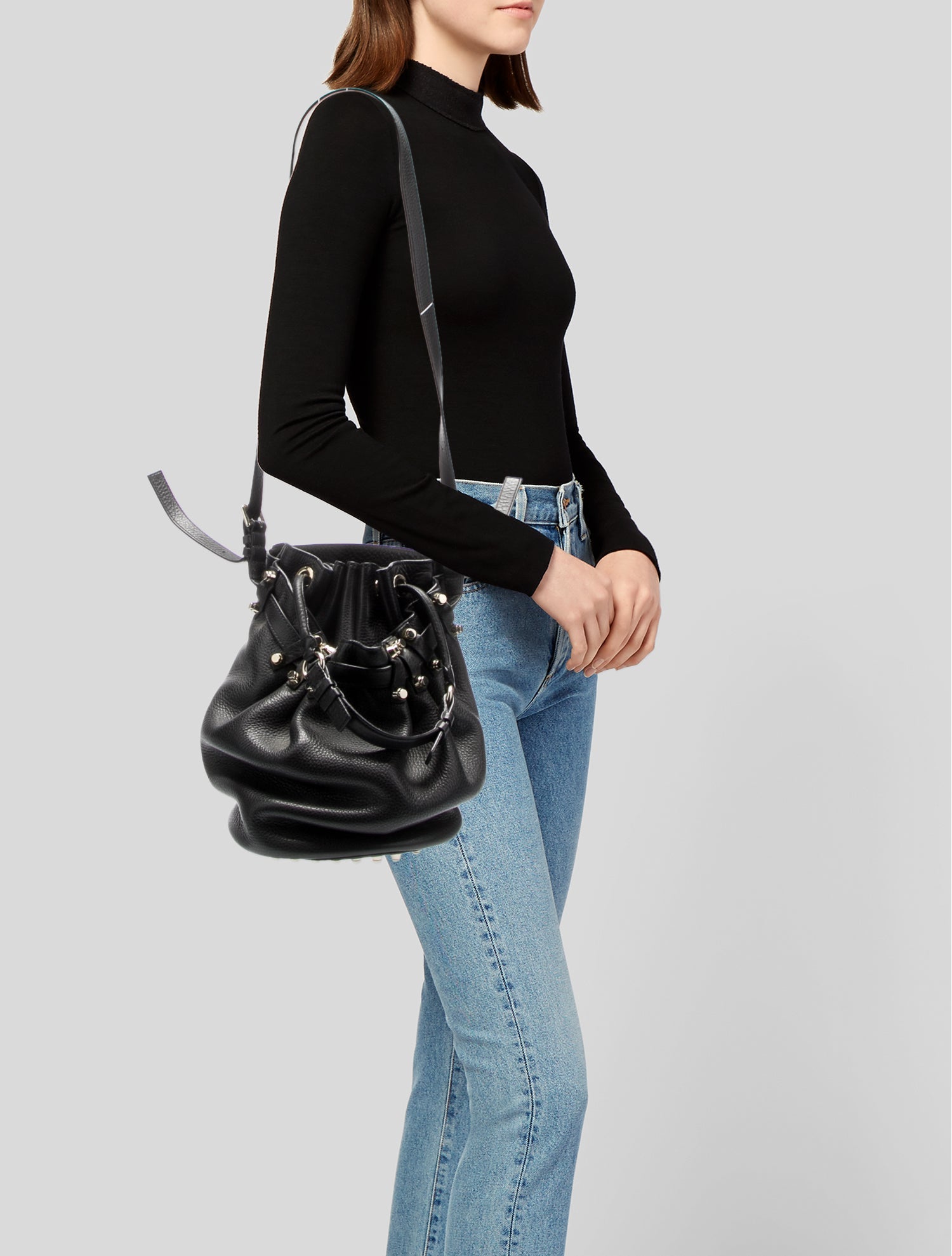 Alexander Wang Leather Bucket Bag - Black Bucket Bags, Handbags ...