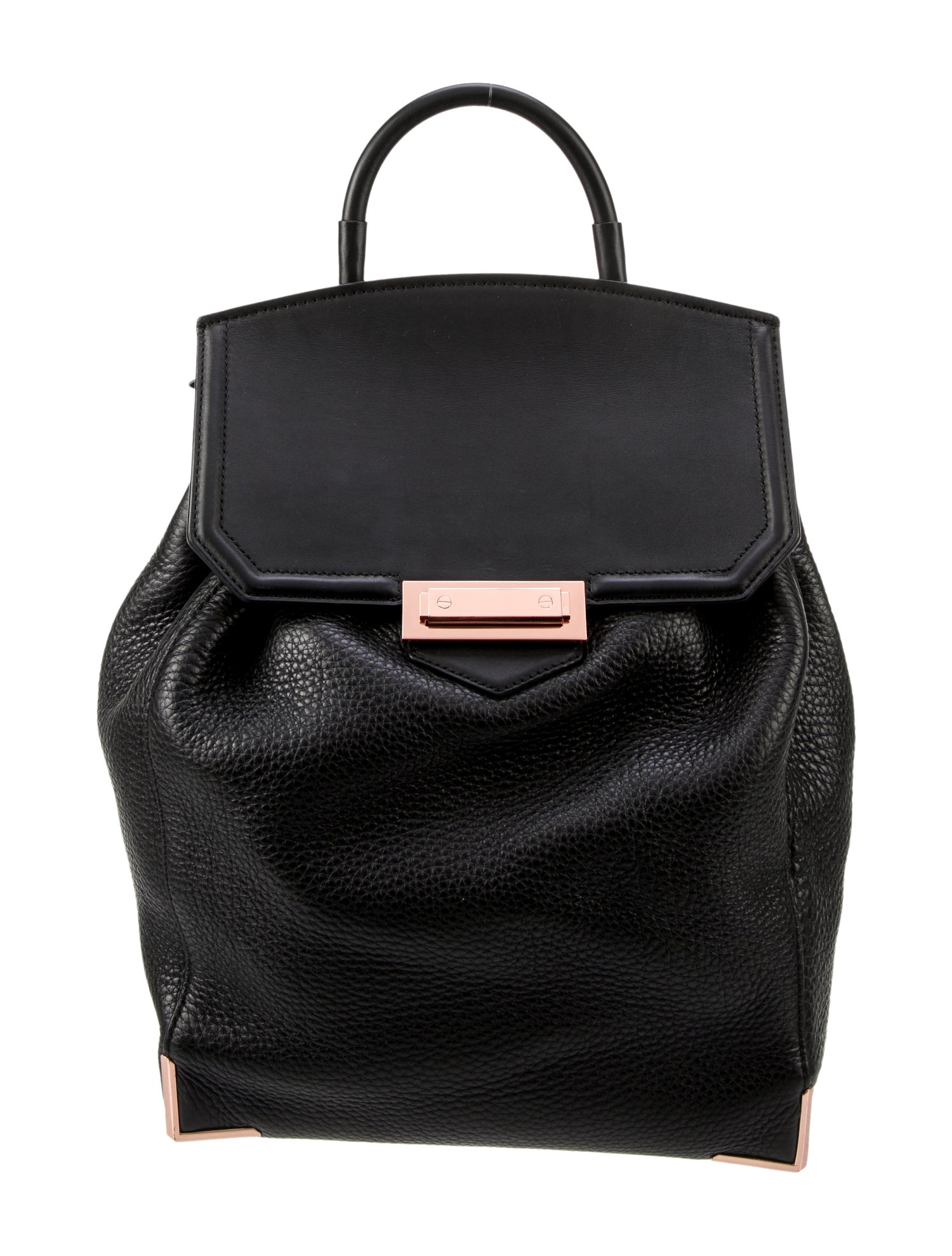 Alexander Wang Solid Leather Backpack - Black Backpacks, Handbags ...