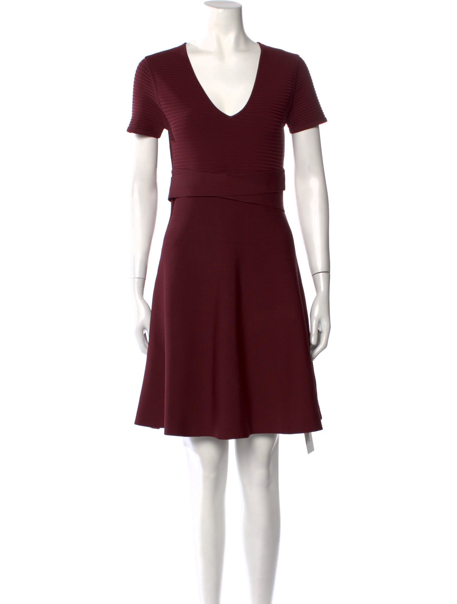 Alexander Wang V-Neck Mini Dress - Burgundy Dresses, Clothing ...