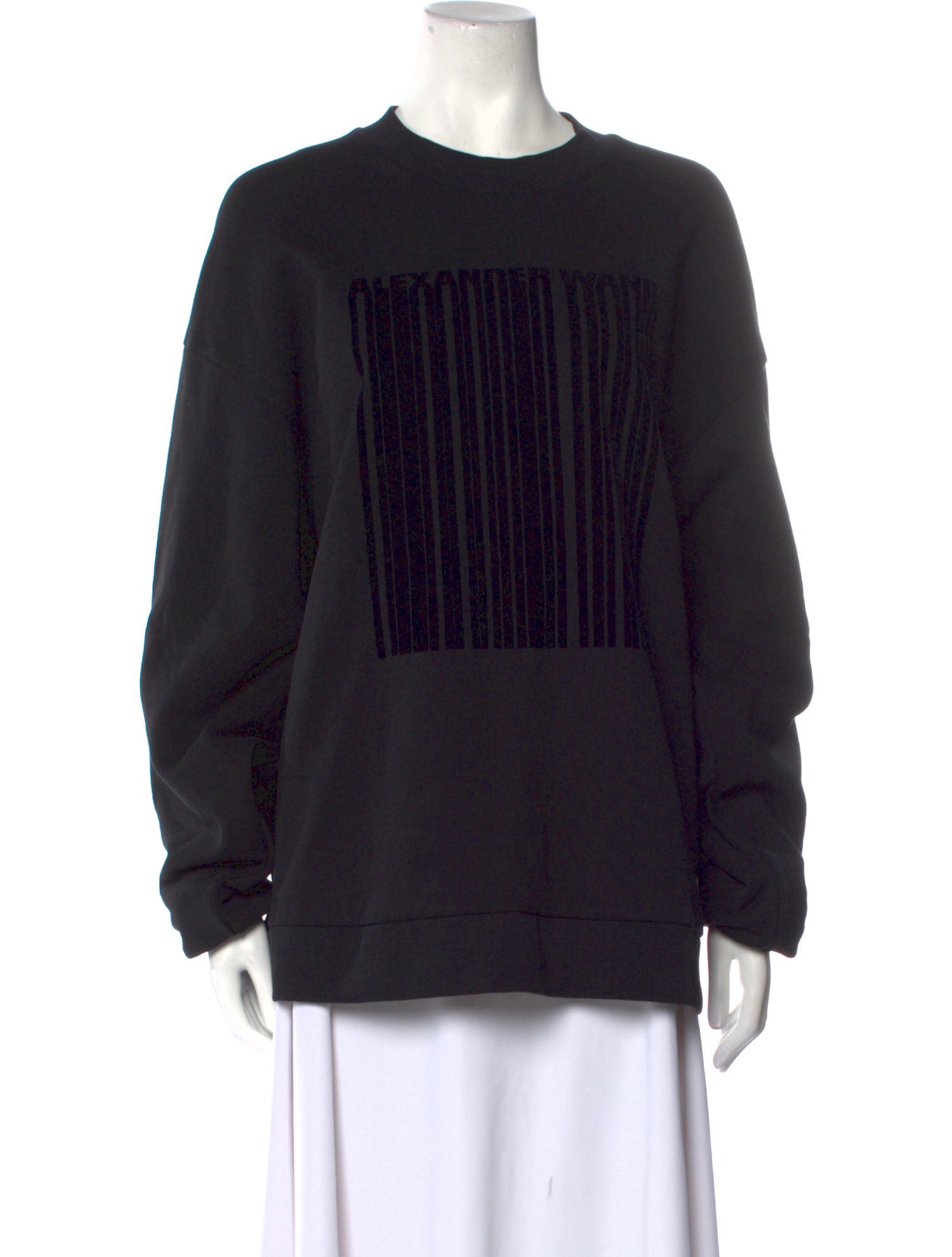 Alexander Wang Graphic Print Crew Neck Sweatshirt - Black Tops ...