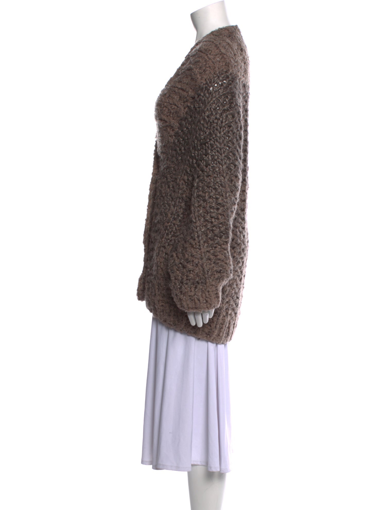 Michael Kors Collection V-Neck Sweater - Brown Knitwear, Clothing ...