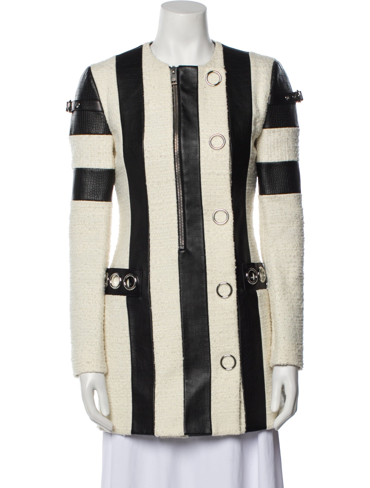 Alexander Wang Striped Coat - Neutrals Coats, Clothing - ALX157603 ...