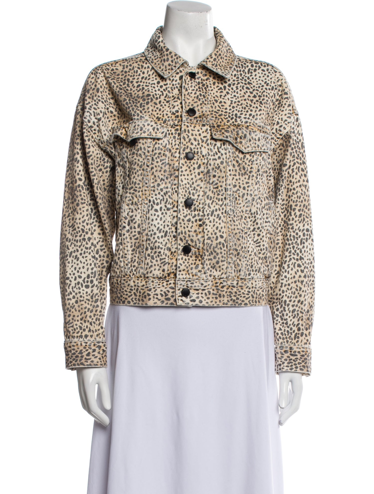 Alexander Wang Printed Denim Jacket - Neutrals Jackets, Clothing ...
