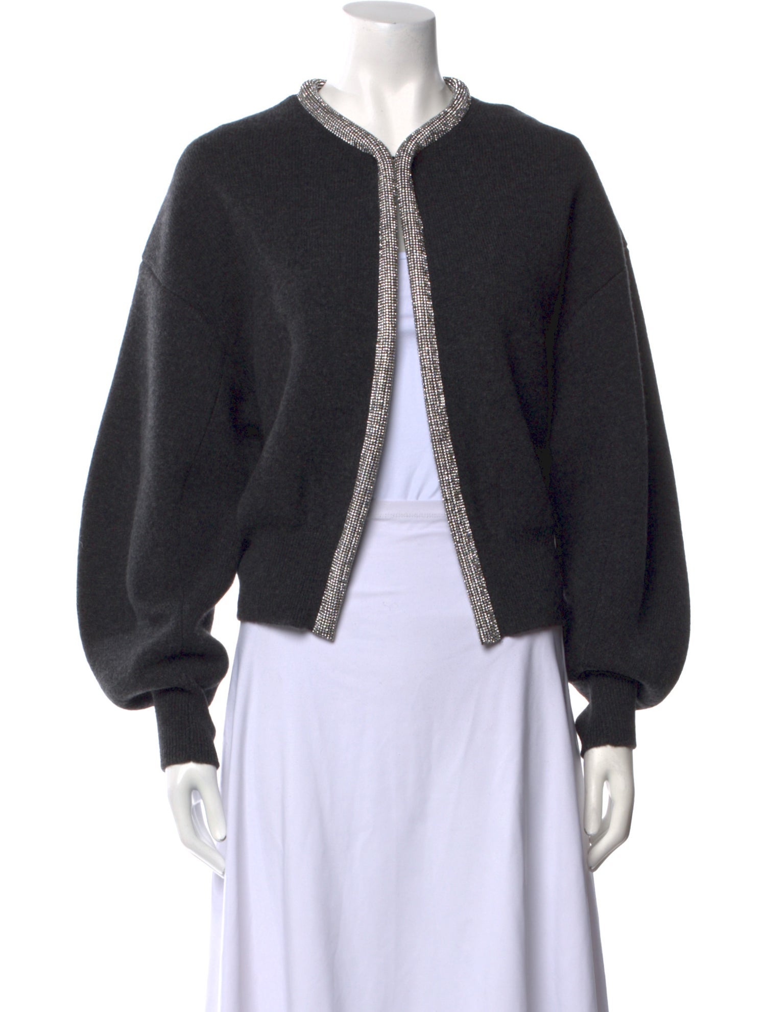 Alexander Wang Wool Crew Neck Sweater - Grey Knitwear, Clothing ...