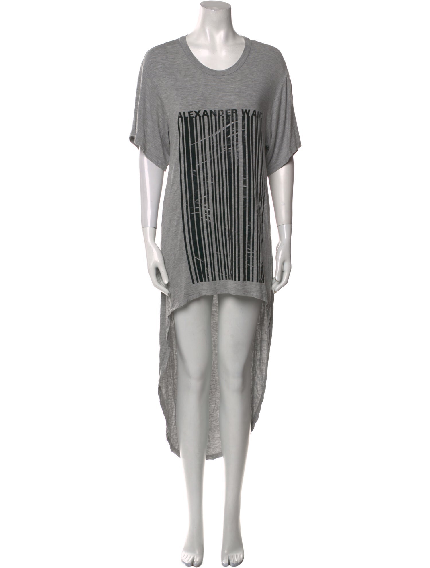 Alexander Wang Graphic Print Long Dress - Grey Dresses, Clothing ...