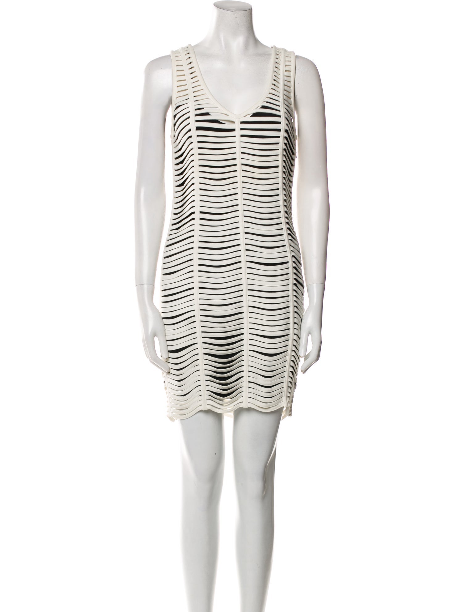 Alexander Wang Striped Mini Dress - White Dresses, Clothing - ALX168912 ...