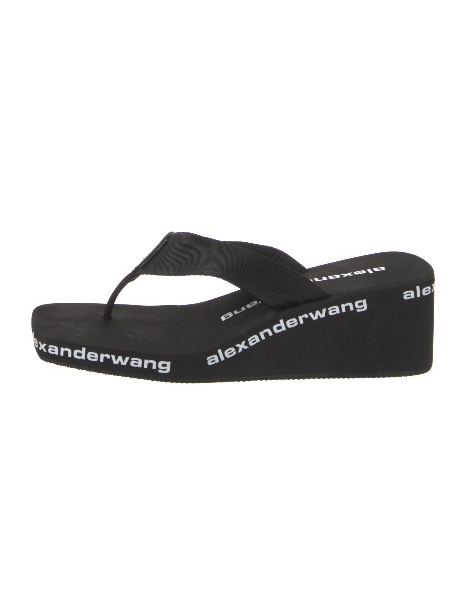 Alexander Wang Canvas Printed Flip Flops - Black Sandals, Shoes ...