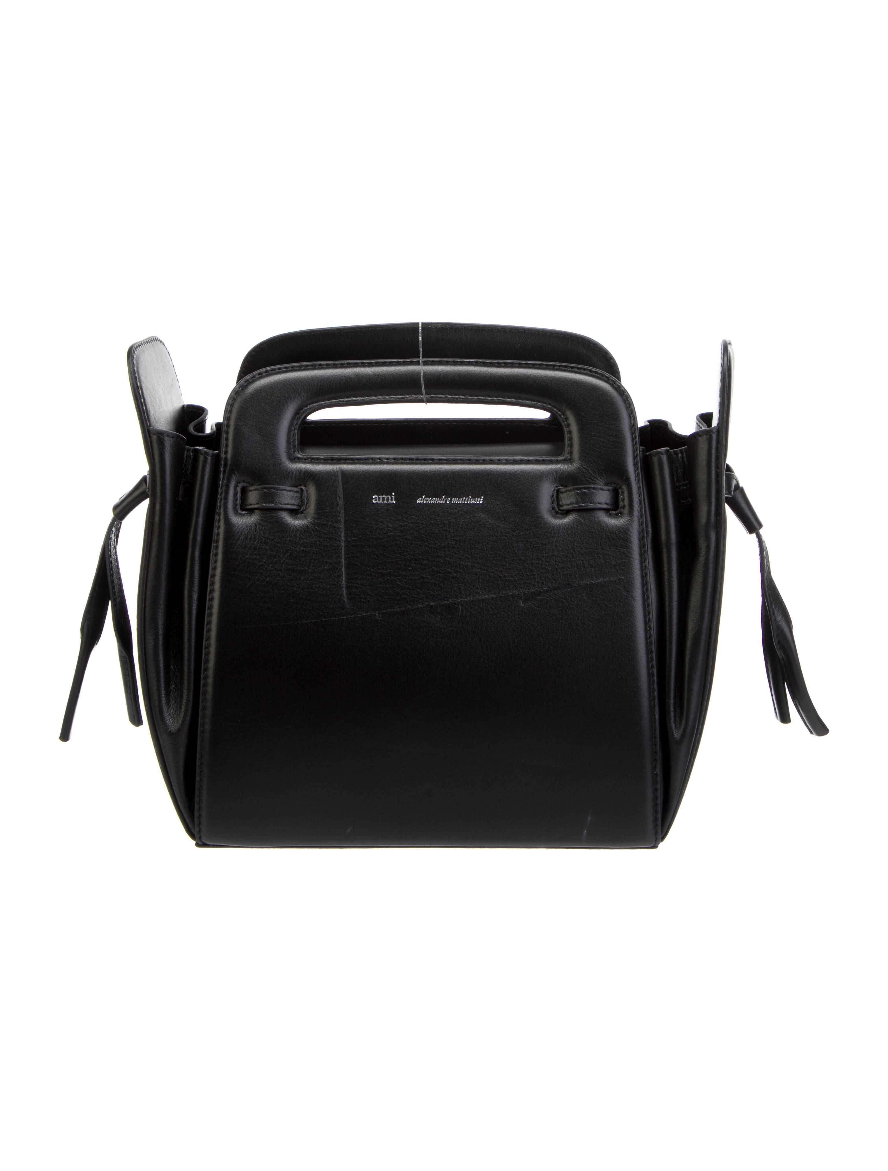AMI Alexandre Mattiussi Leather Handle Bag - Black Handle Bags ...