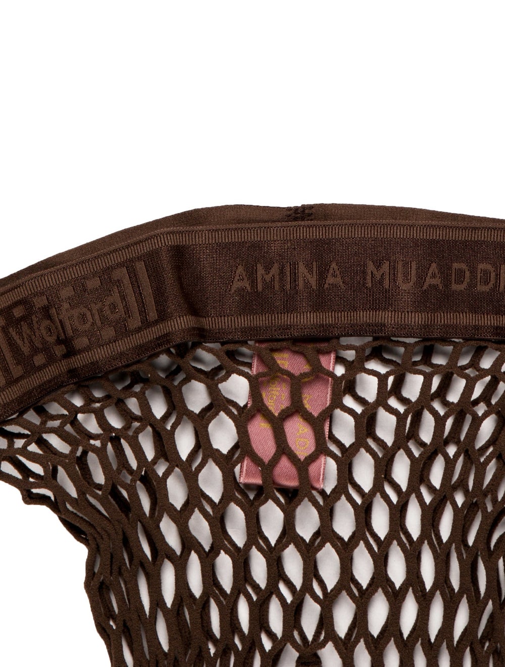 Amina Muaddi Nylon Crystal Embellished Pantyhose - Brown Hosiery ...