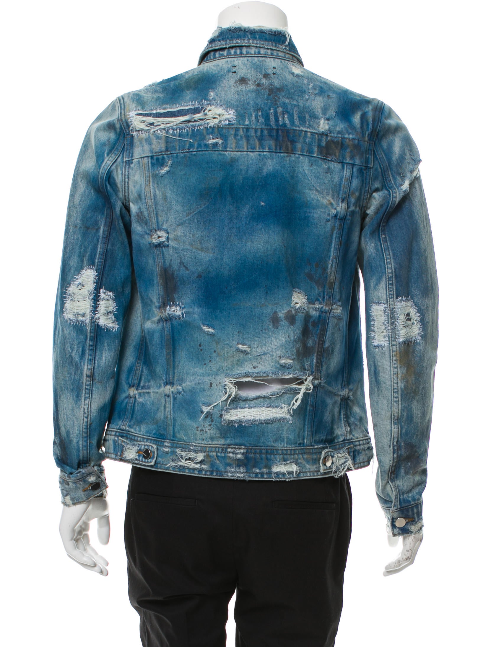 Amiri Distressed Denim Jacket - Clothing - AMIRI20313 | The RealReal