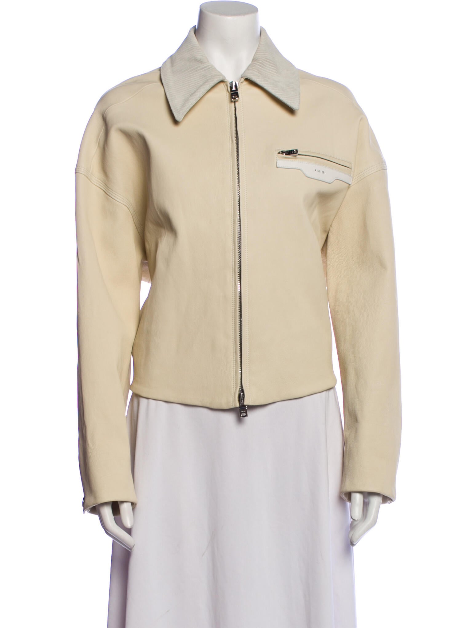 Amiri Leather Jacket - Neutrals Jackets, Clothing - AMIRI32092 | The ...
