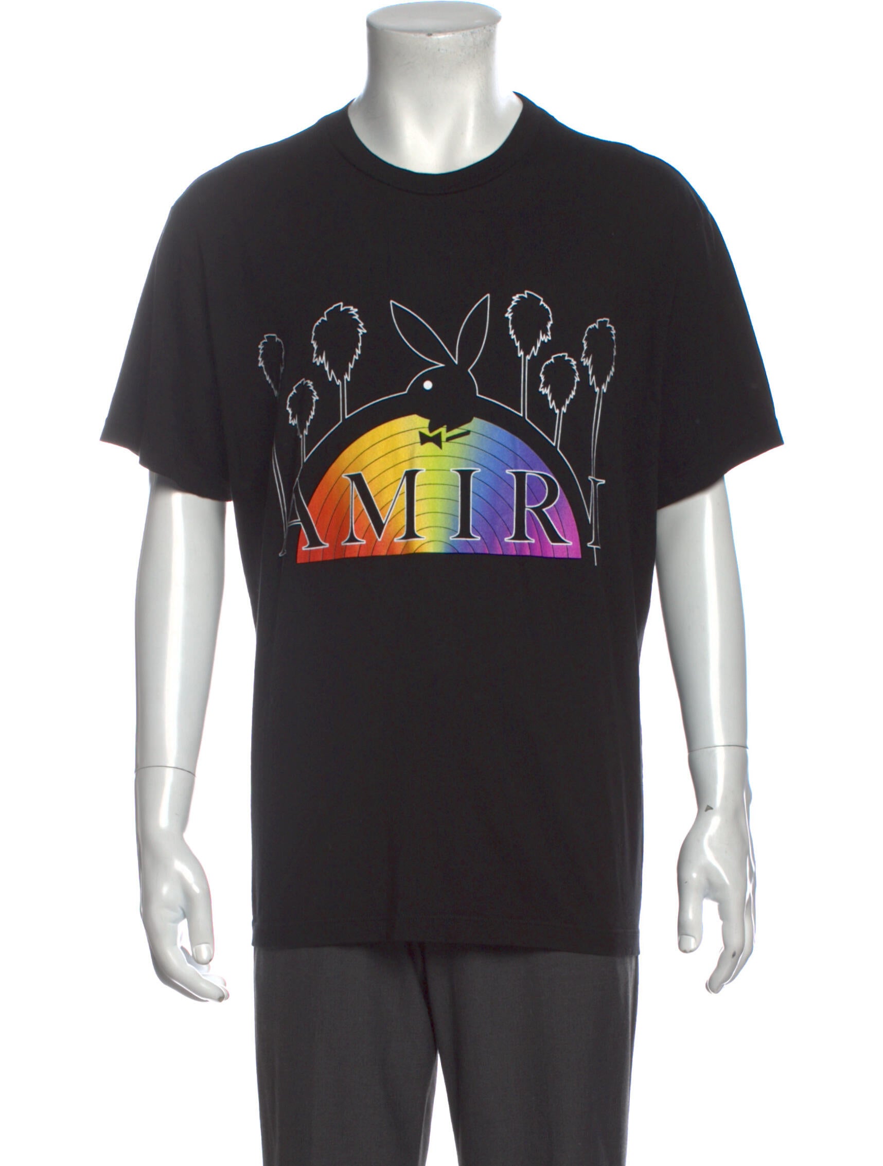 Amiri Graphic Print Crew Neck T-Shirt - Black T-Shirts, Clothing ...