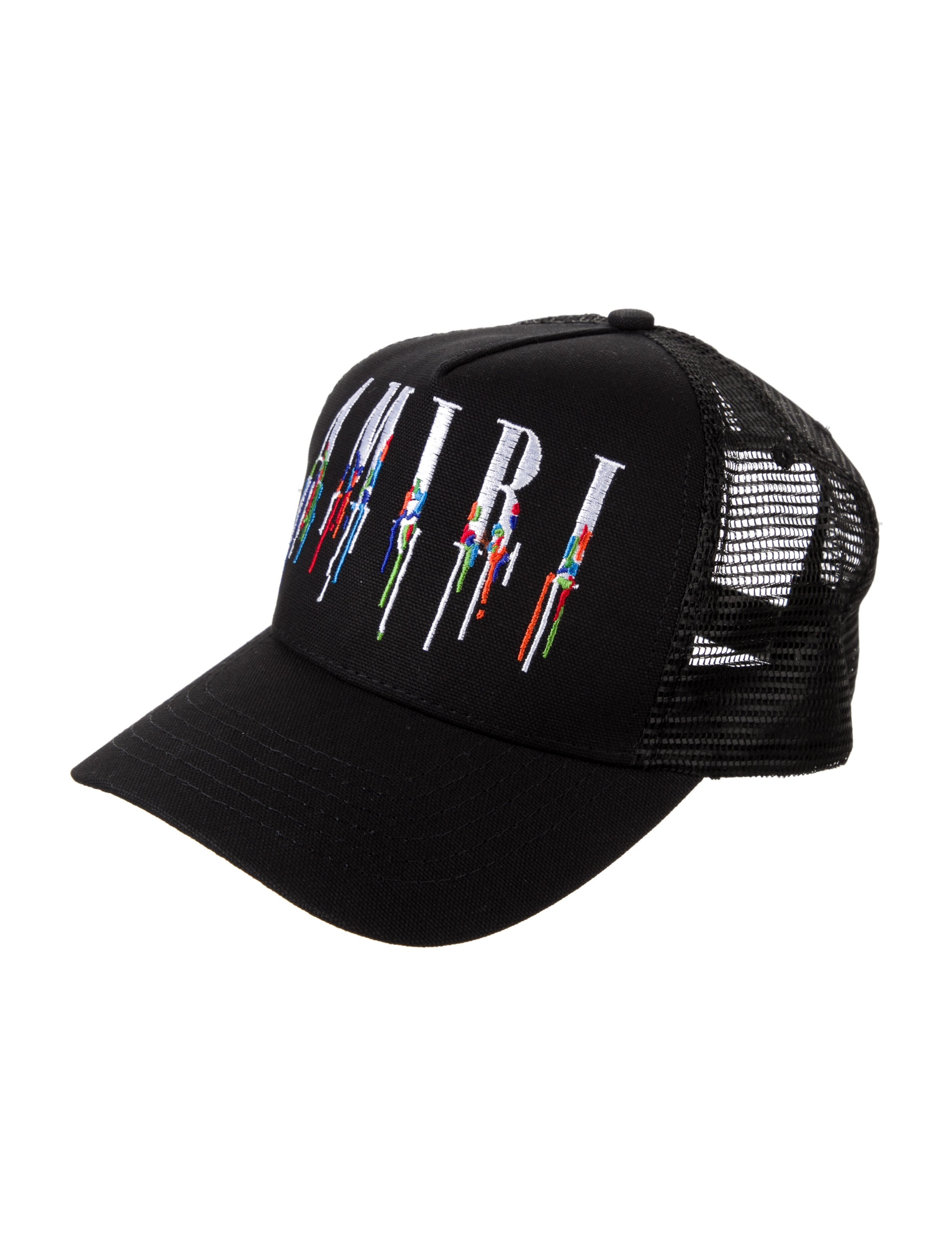 Amiri Paint Drip Core Logo Trucker Cap - Black Hats, Accessories ...
