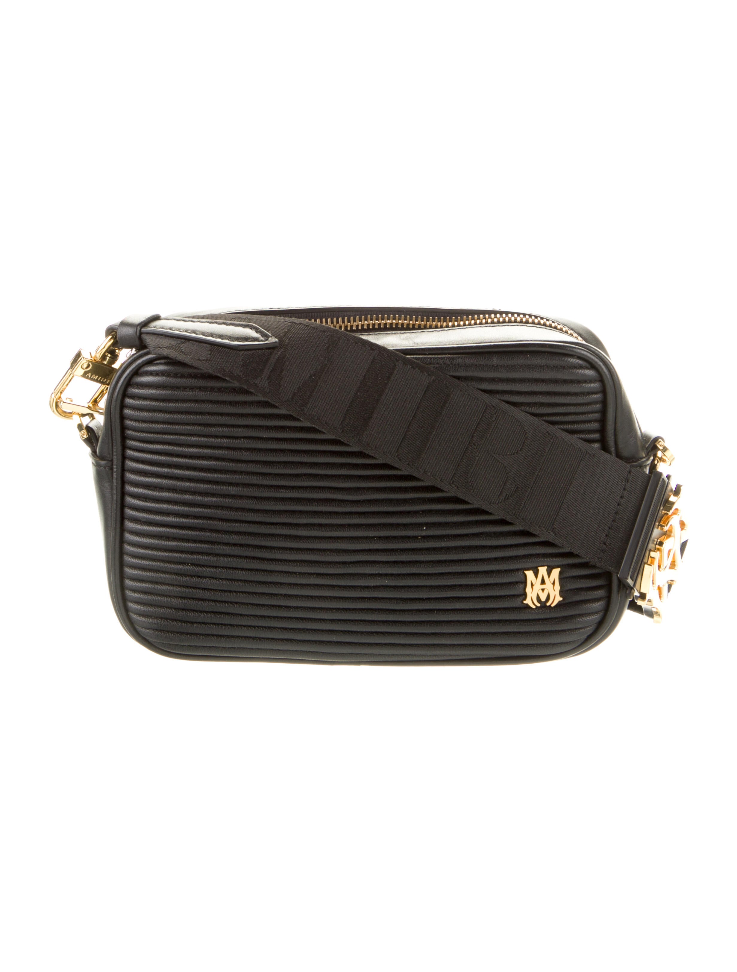 Amiri Leather Ribbed Crossbody Bag - Black Crossbody Bags, Handbags ...