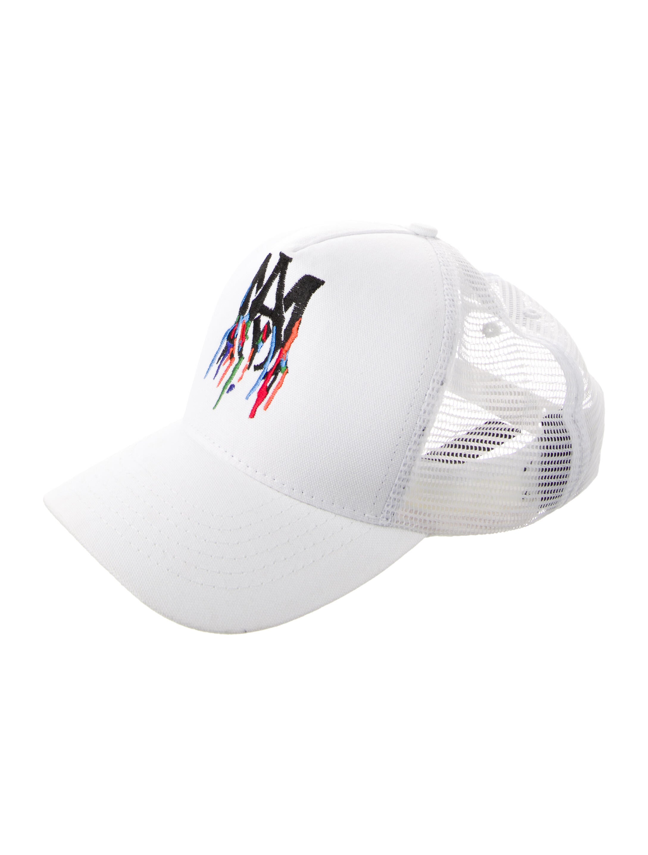 Amiri Paint Splatter Trucker Hat w/ Tags - White Hats, Accessories ...