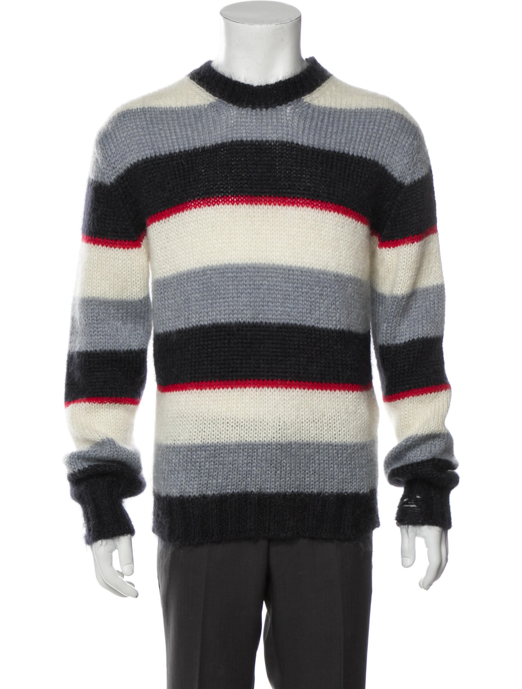 Amiri Mohair Striped Pullover w/ Tags - Blue Sweaters, Clothing ...