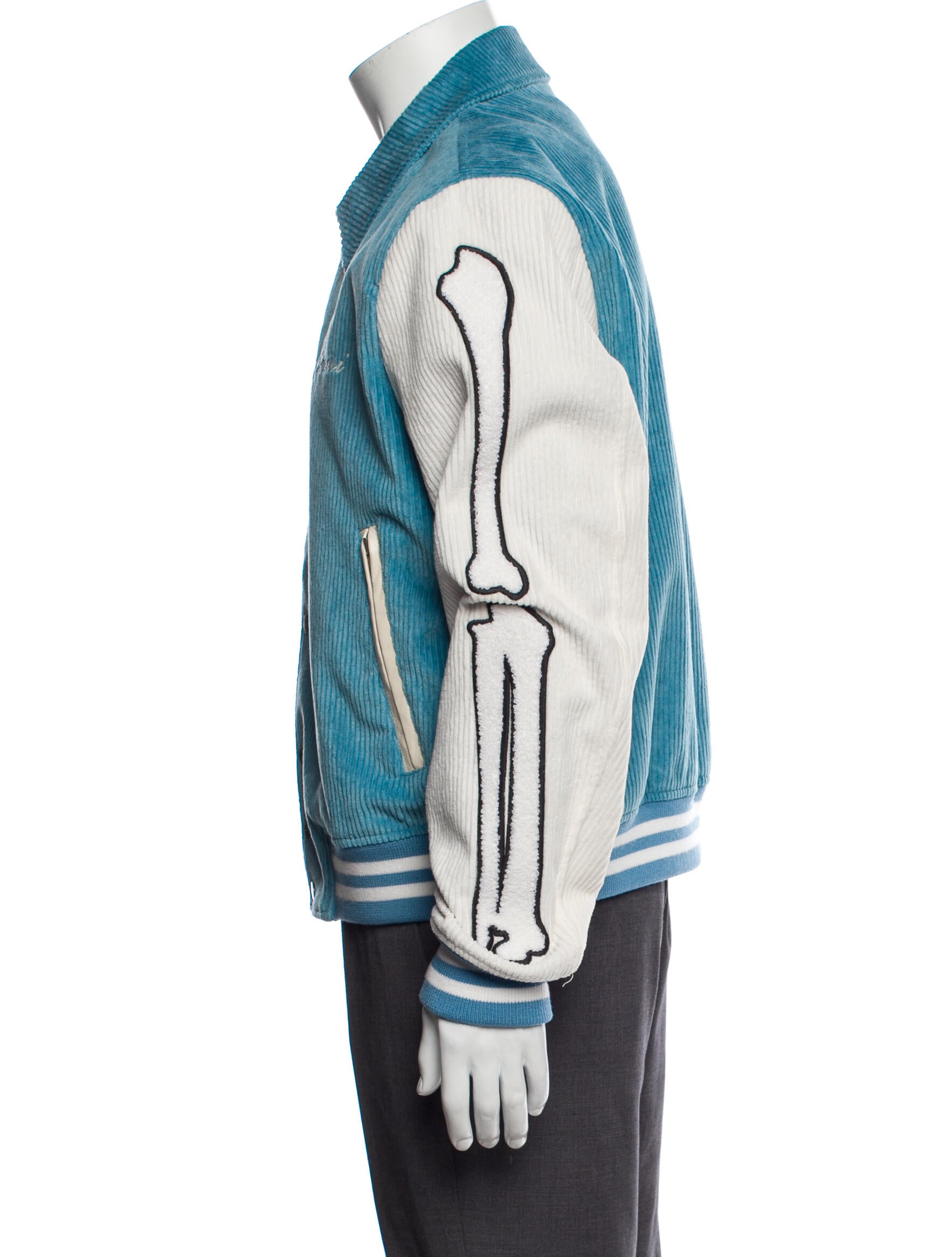 Amiri Striped Varsity Jacket - Blue Outerwear, Clothing - AMIRI41139 ...
