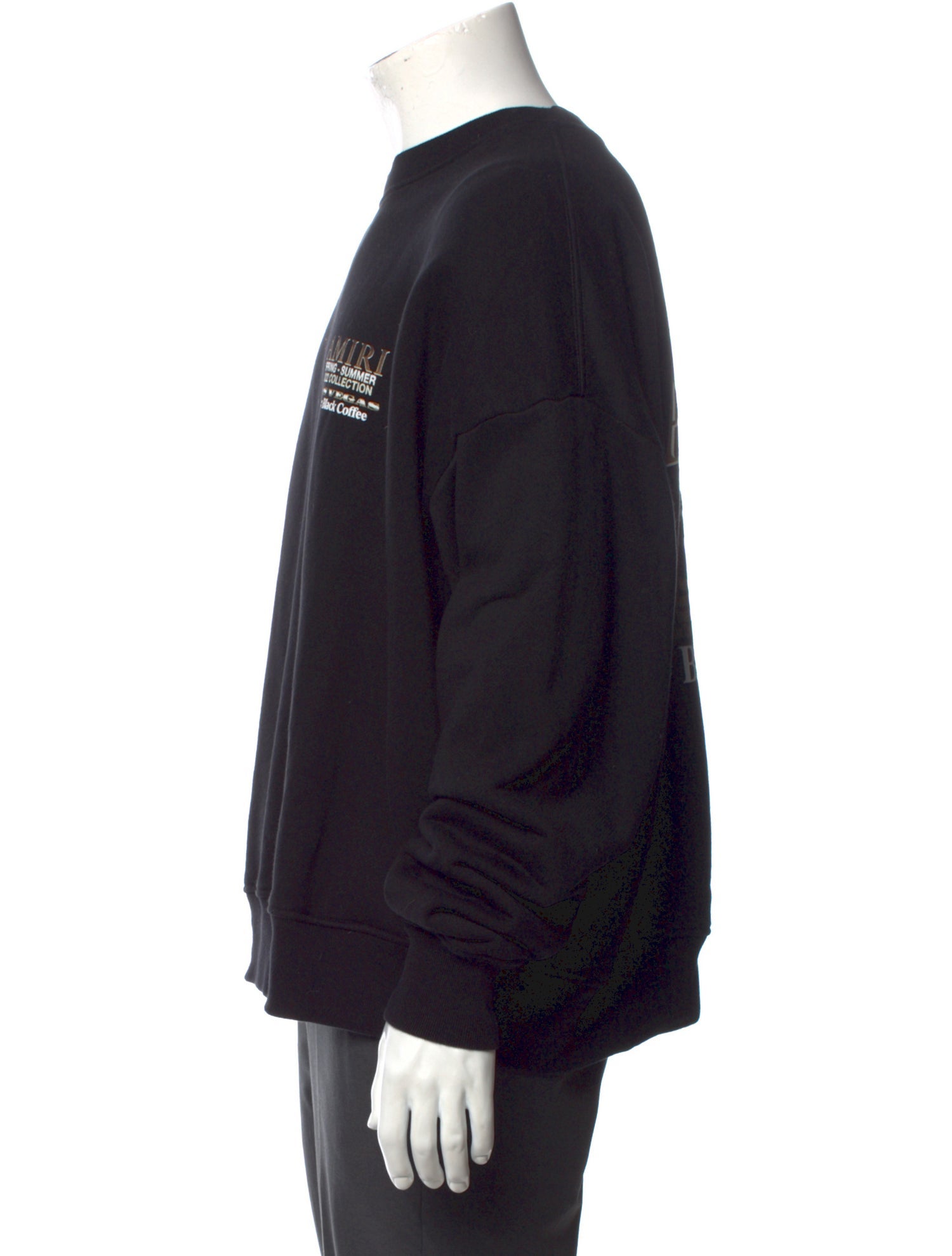 Amiri Graphic Print Crew Neck Pullover - Black Sweaters, Clothing ...