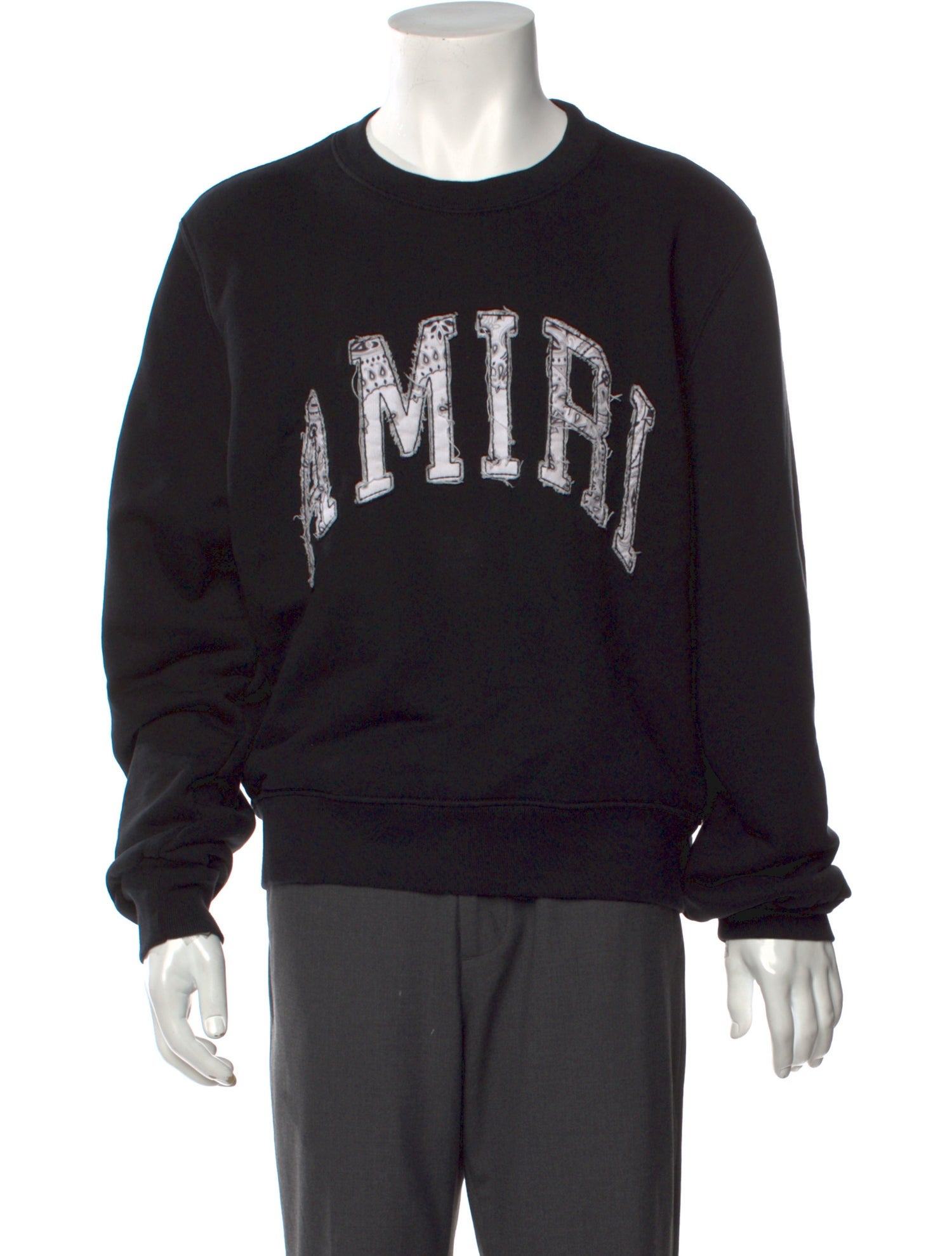 Amiri Graphic Print Crew Neck Sweatshirt - Black Sweatshirts & Hoodies ...