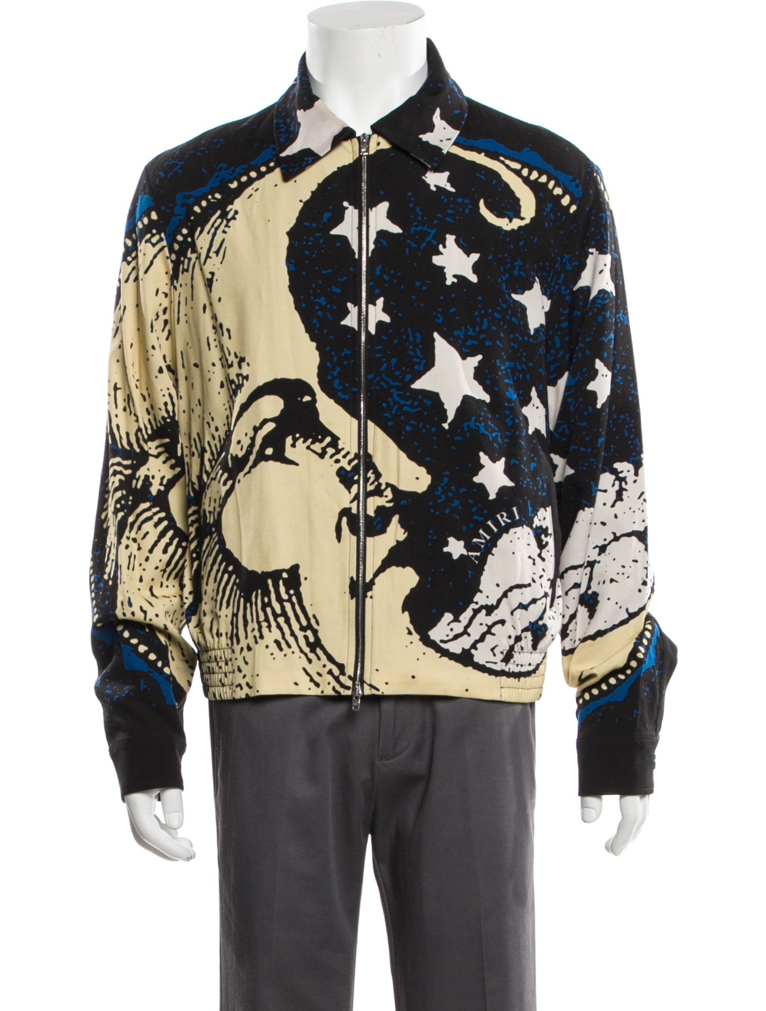 Amiri Printed Bomber Jacket - Black Outerwear, Clothing - AMIRI46198 ...