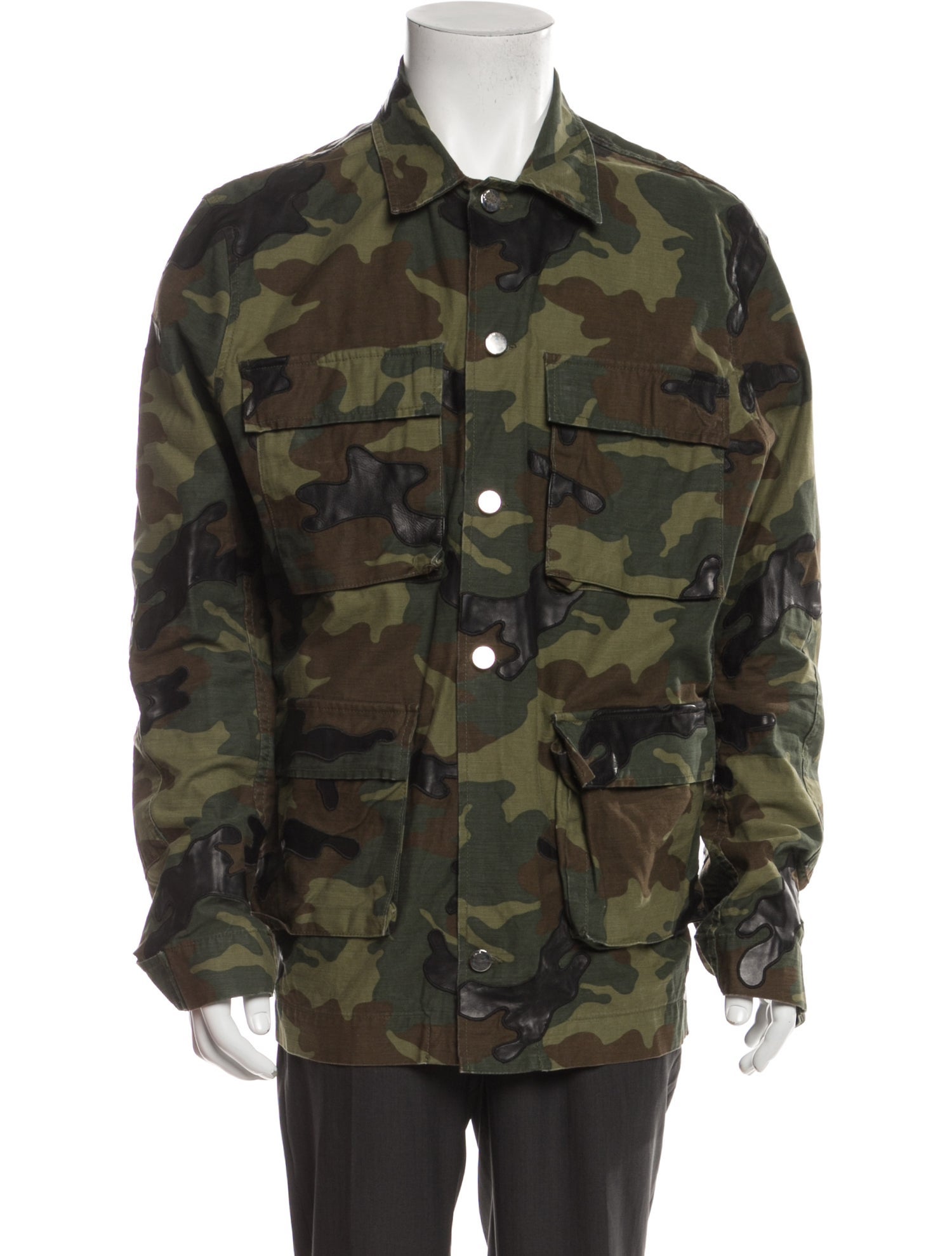 Amiri Camouflage Print Utility Jacket - Green Outerwear, Clothing ...