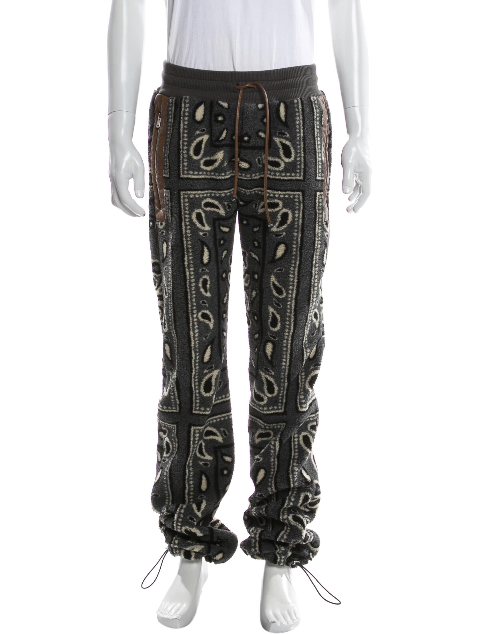 Amiri Printed Joggers - Grey, 12.25" Rise Pants, Clothing - AMIRI46665 ...