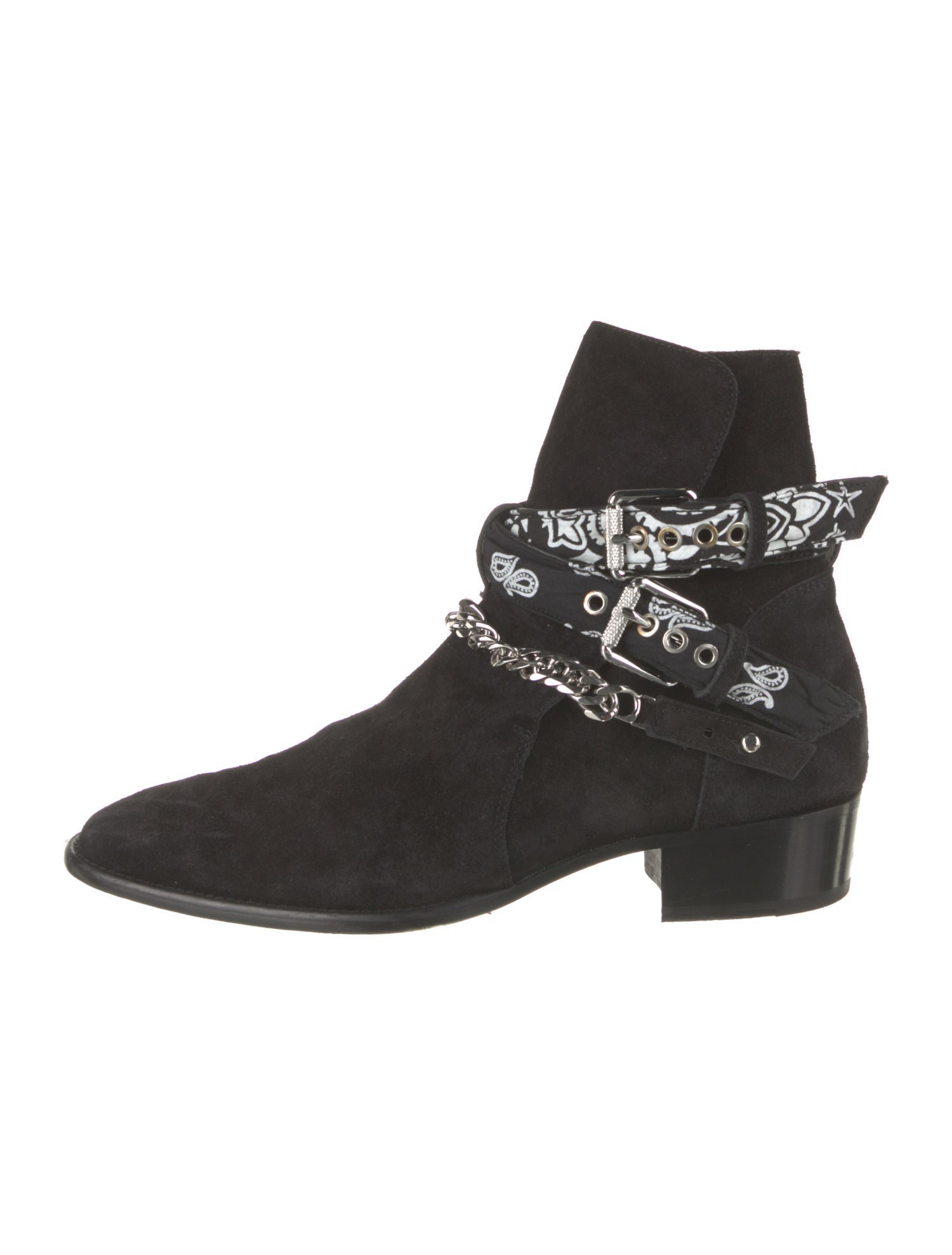 Amiri Bandana Boot Suede Boots - Black Boots, Shoes - AMIRI46732 | The ...