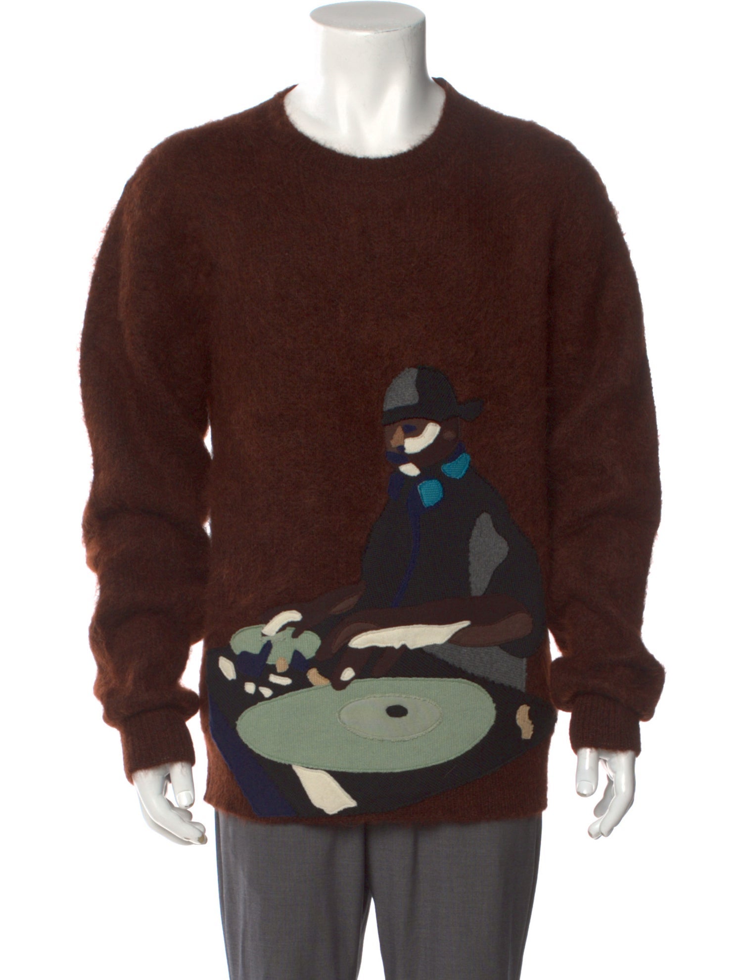 Amiri Printed Crew Neck Pullover w/ Tags - Brown Sweaters, Clothing ...