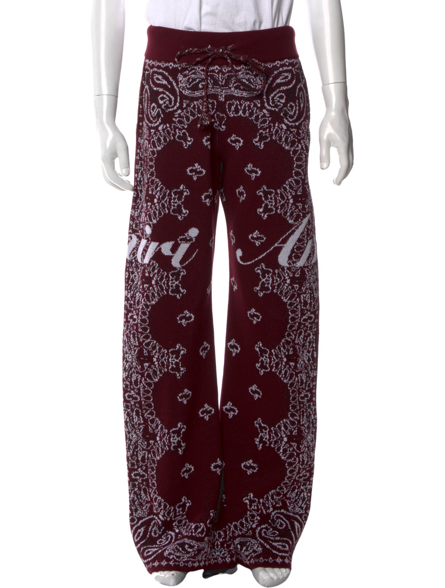 Amiri Printed Pants w/ Tags - Burgundy, 12.75" Rise Pants, Clothing ...