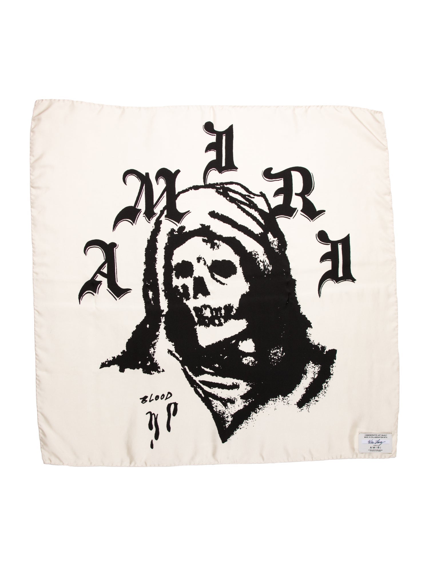 Amiri X Wes Lang Silk 2022 Scarf - Black Scarves and Shawls ...
