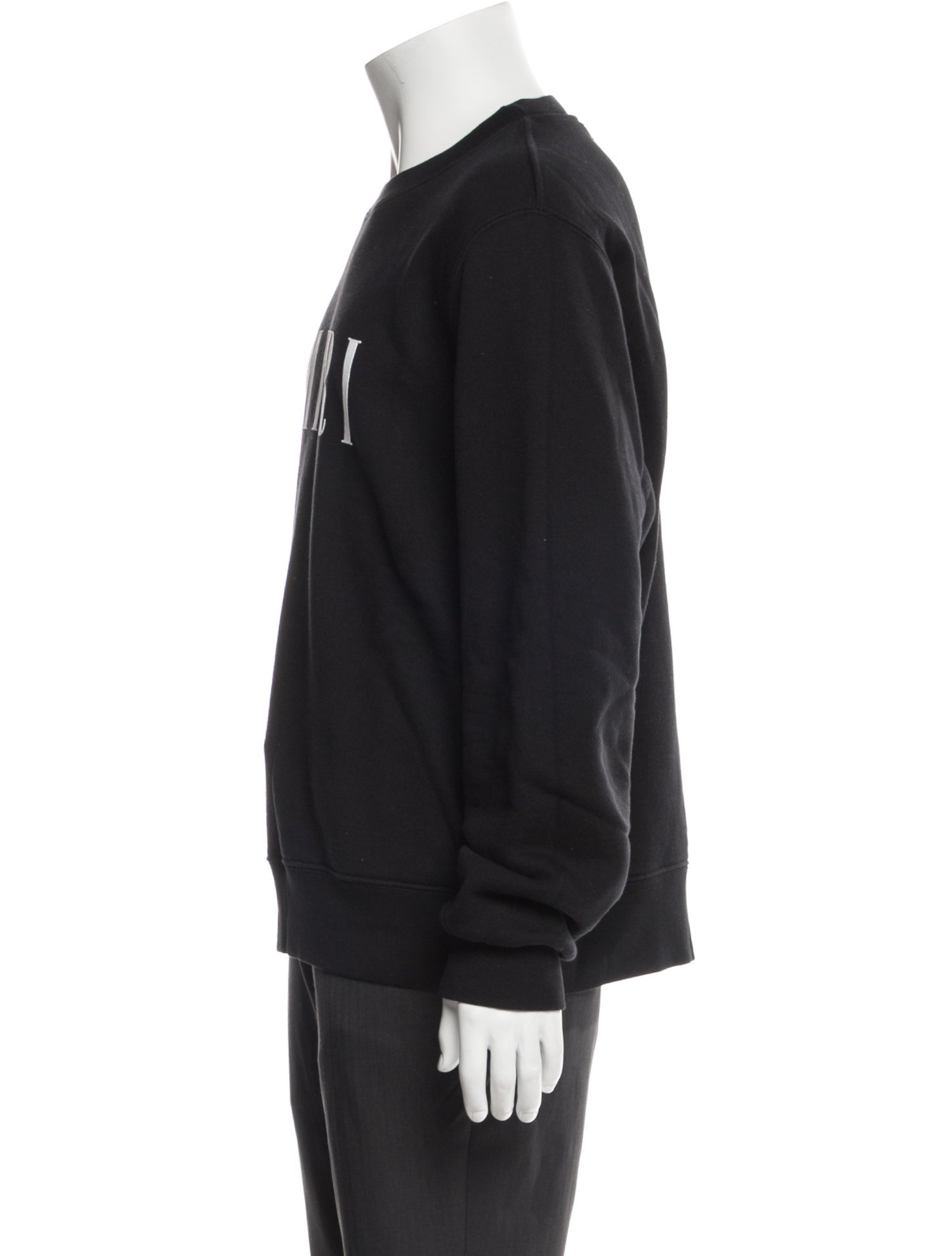 Balmain Graphic Print Crew Neck Pullover - Black Sweaters, Clothing ...