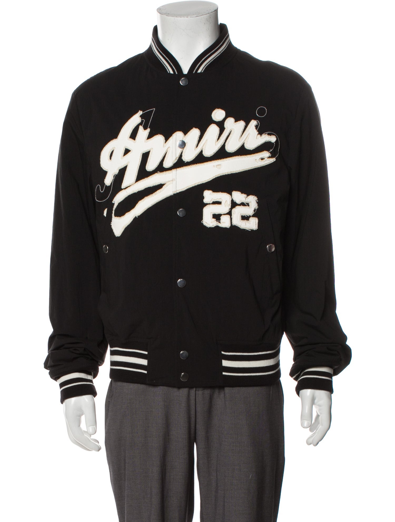 Amiri Graphic Print Varsity Jacket w/ Tags - Black Outerwear, Clothing ...