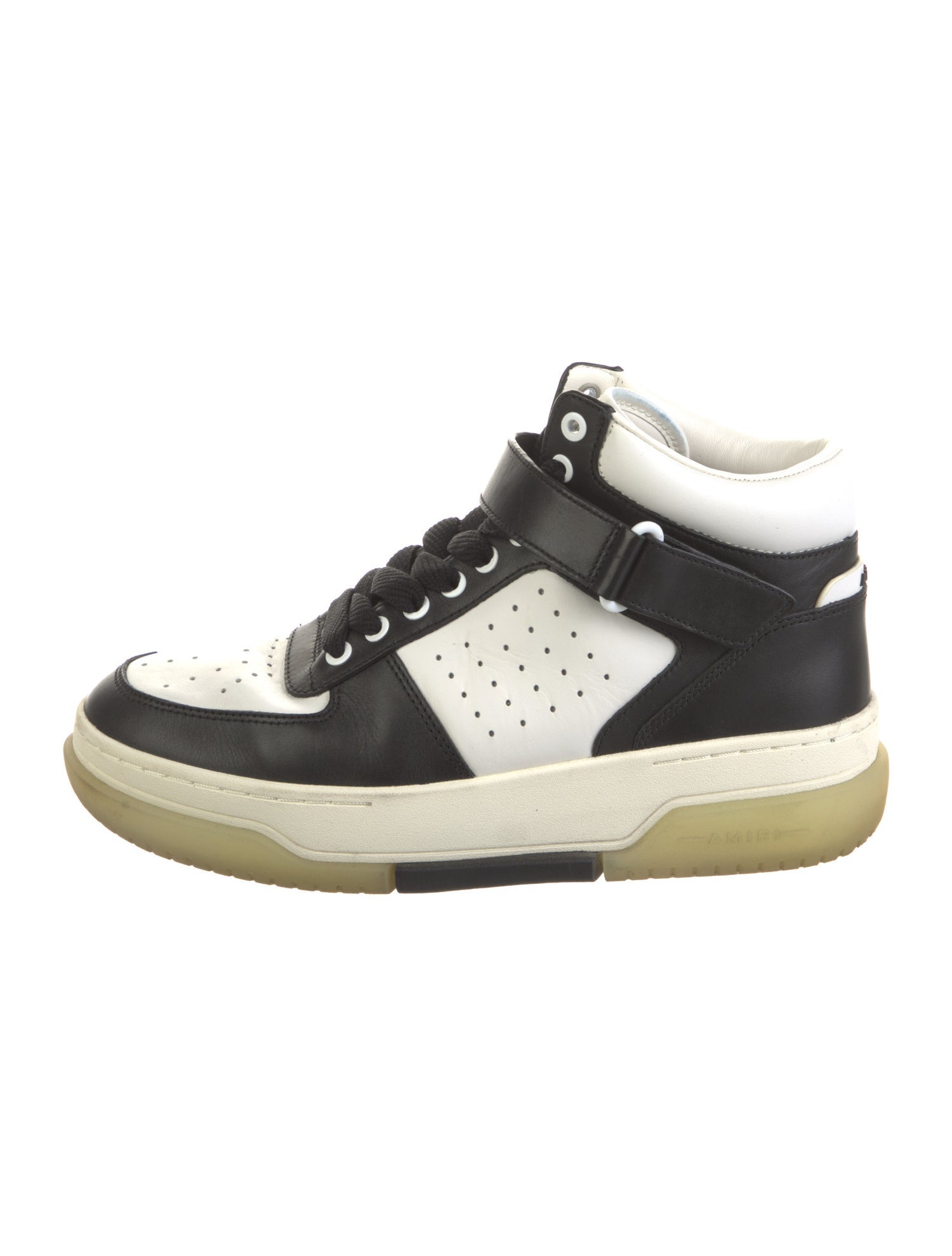 Amiri Leather Colorblock Pattern Sneakers - Black Sneakers, Shoes ...