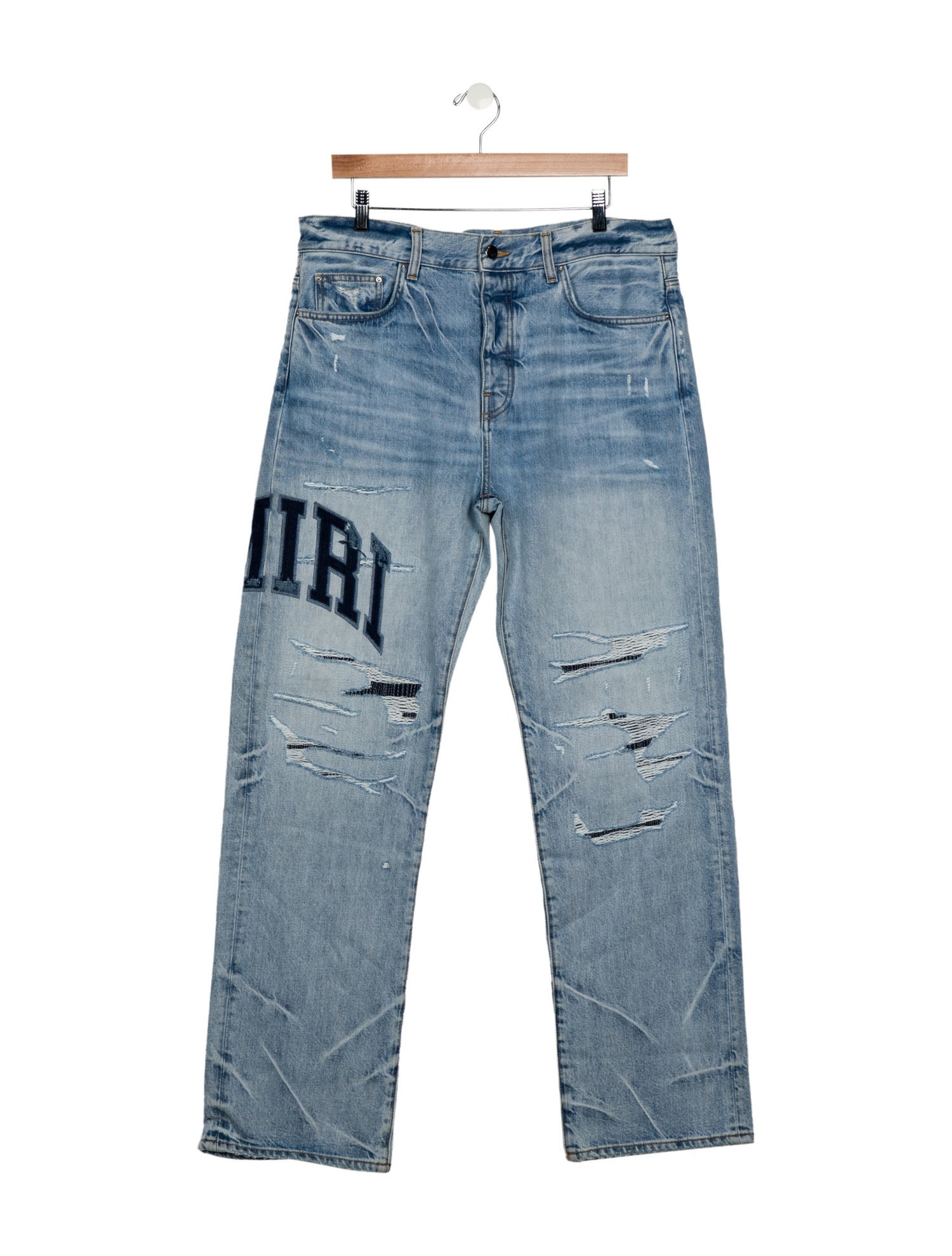 Amiri Straight-Leg Jeans w/ Tags - Blue, 12.5" Rise Jeans, Clothing ...