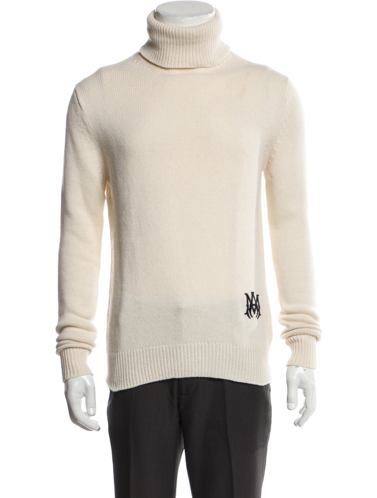 Amiri Cashmere Turtleneck Pullover - Neutrals Sweaters, Clothing ...