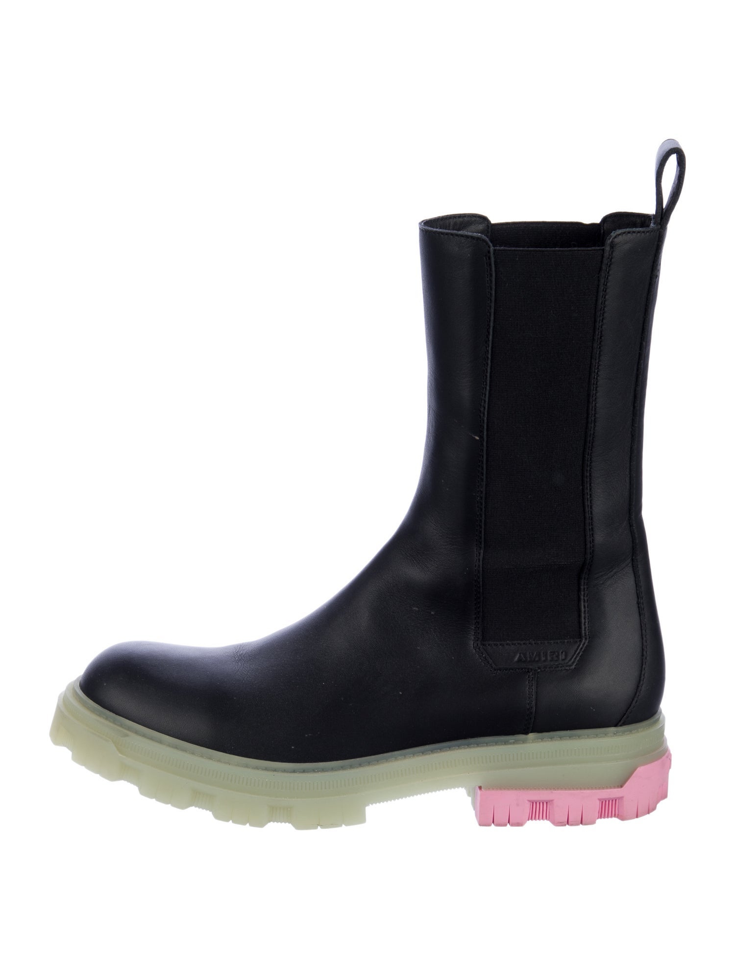 Amiri Leather Colorblock Pattern Chelsea Boots - Black Boots, Shoes ...