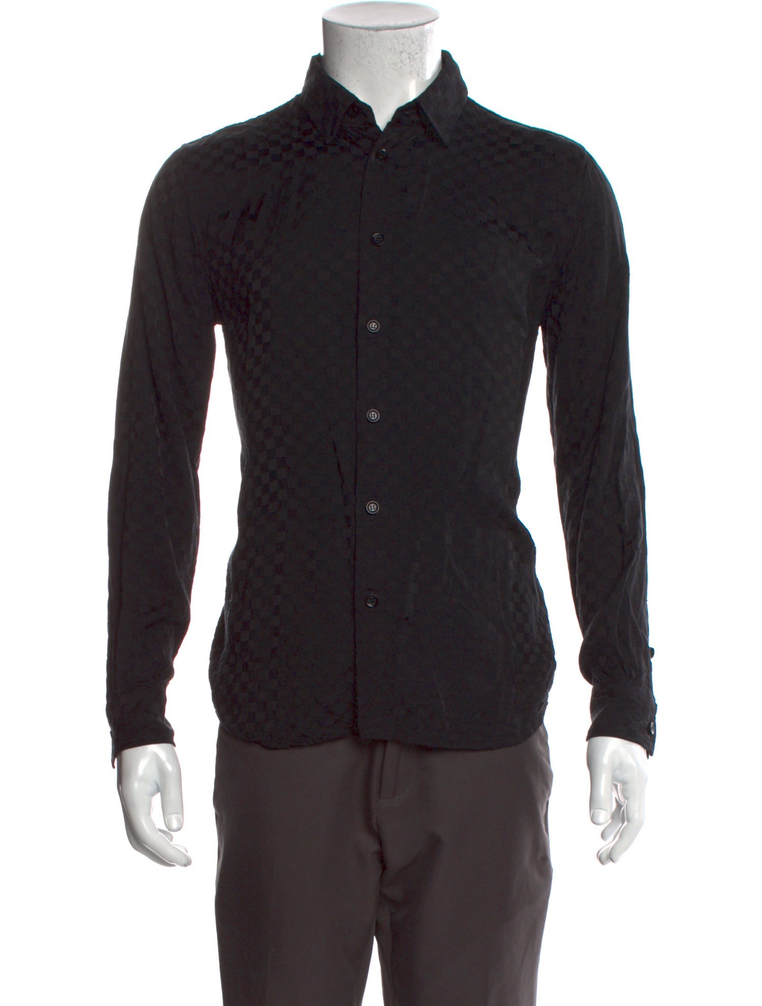 Amiri Polka Dot Print Long Sleeve Dress Shirt - Black Dress Shirts ...