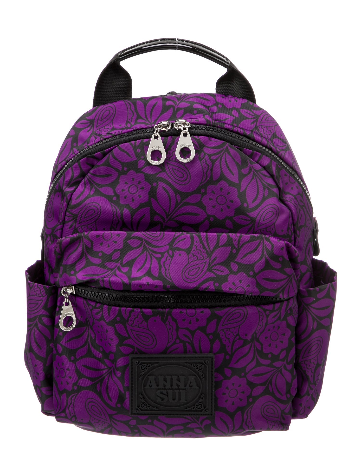 Anna Sui Floral Nylon Backpack - Purple Backpacks, Handbags - ANA35967 ...