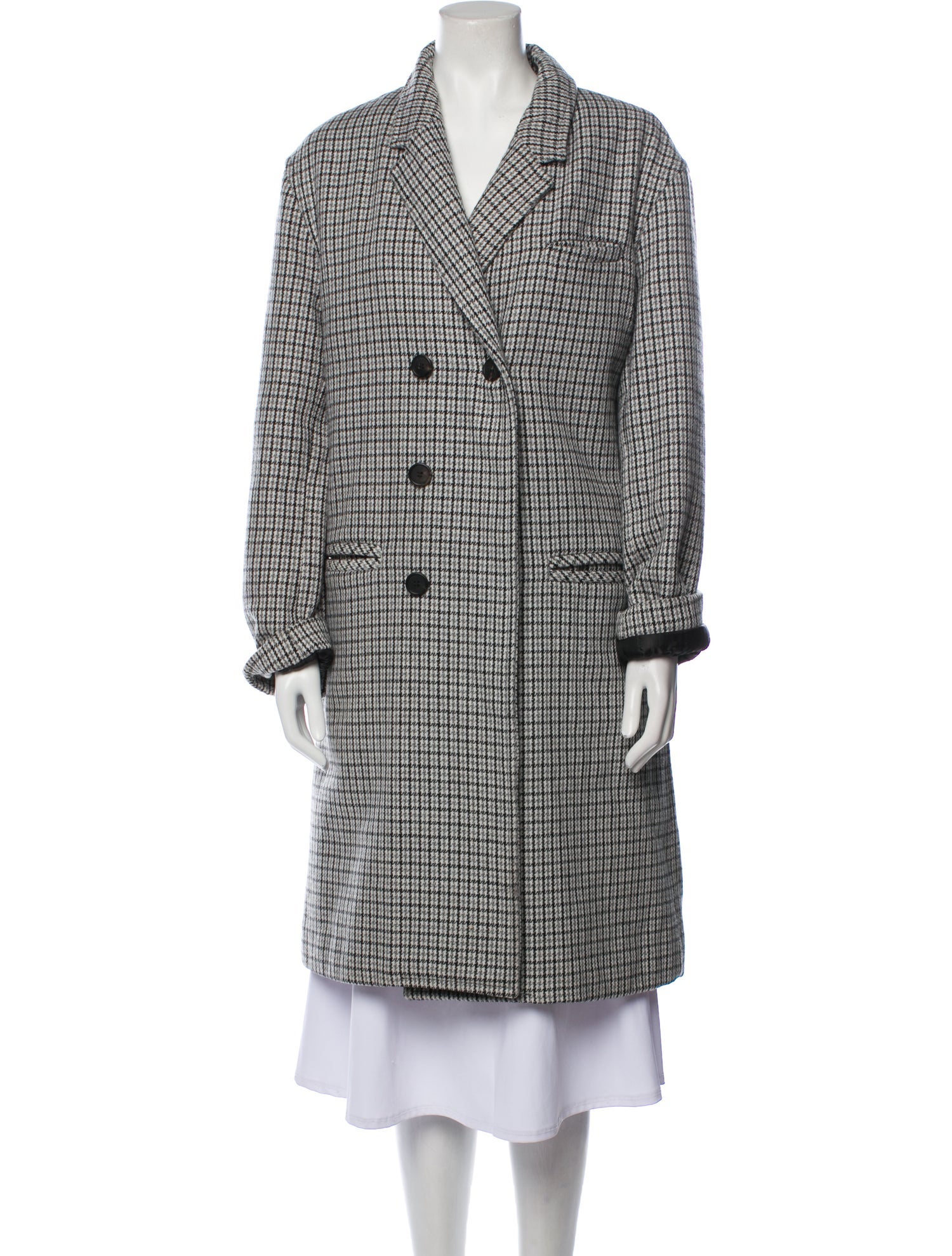 Saks Fifth Avenue Houndstooth Print Coat - Neutrals Coats, Clothing ...
