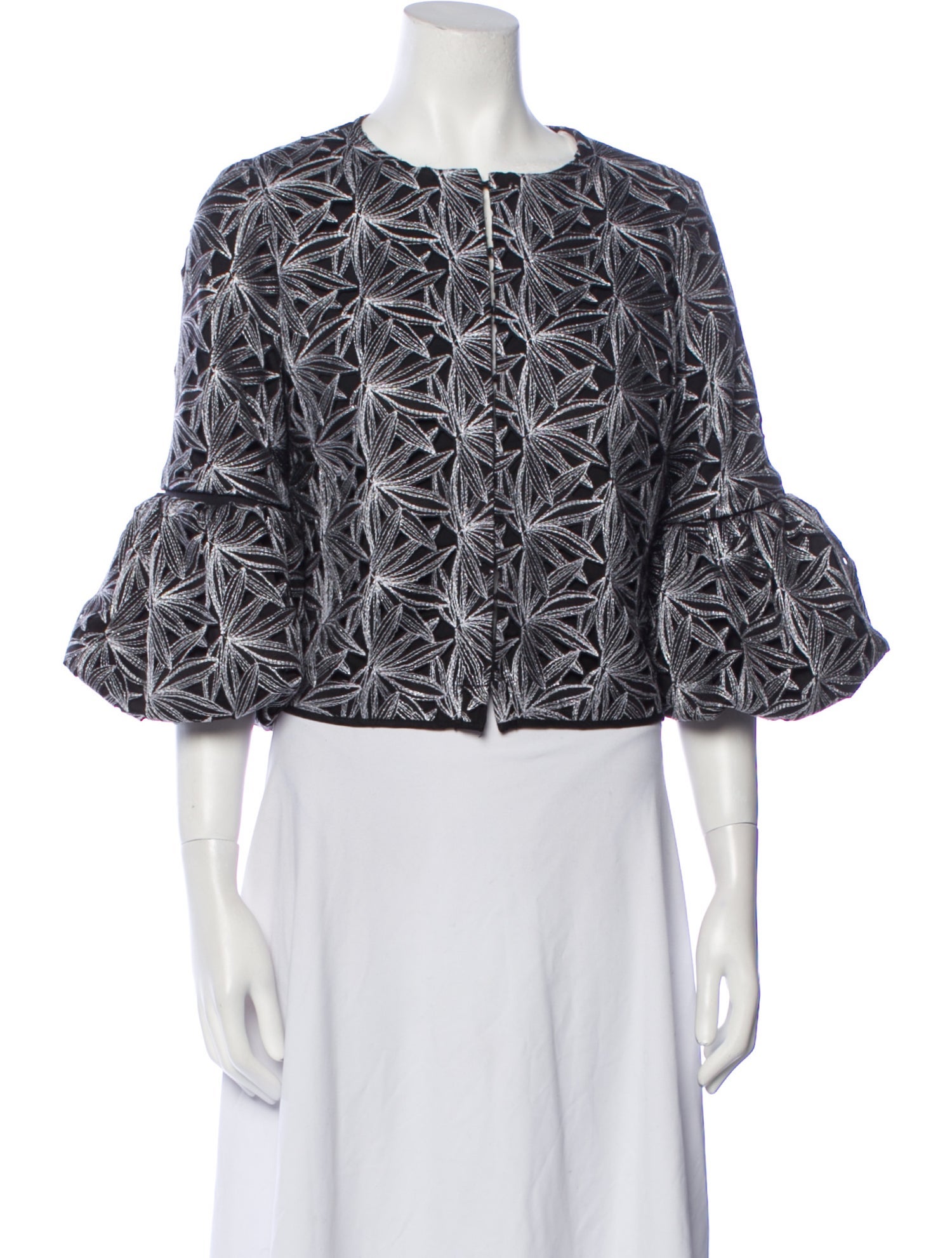 Anne Fontaine Printed Evening Jacket - Black Jackets, Clothing ...