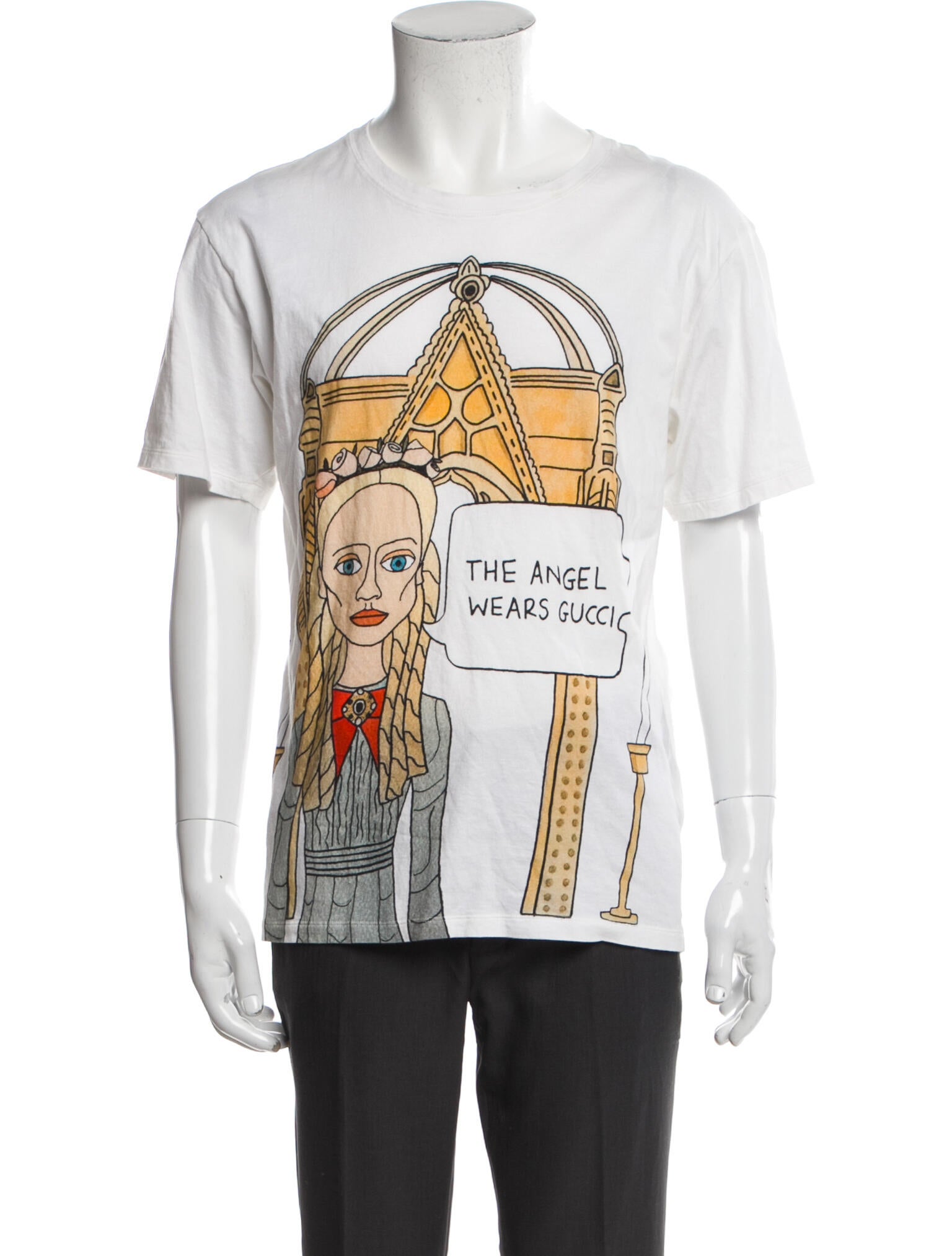 Angelica Hicks x Gucci Graphic Print Crew Neck T-Shirt - Neutrals T ...