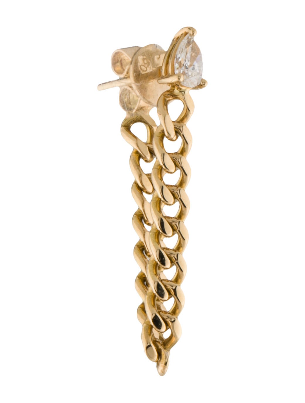 Anita Ko 18K Diamond Cuban Link Loop Earrings - 18K Yellow Gold Stud ...