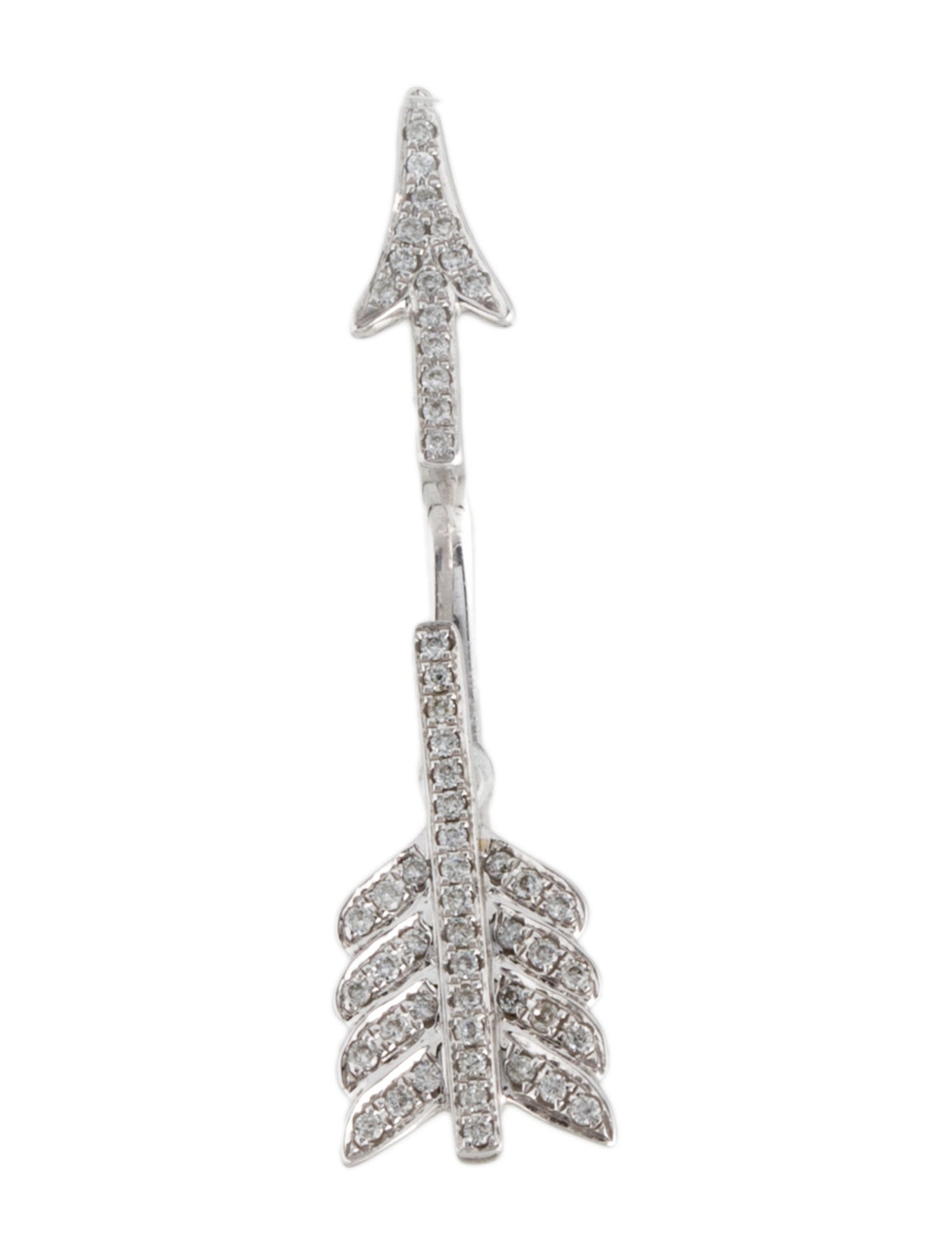 Anita Ko 18K Diamond Arrow Ear Cuff - 18K White Gold Ear Cuff, Earrings ...