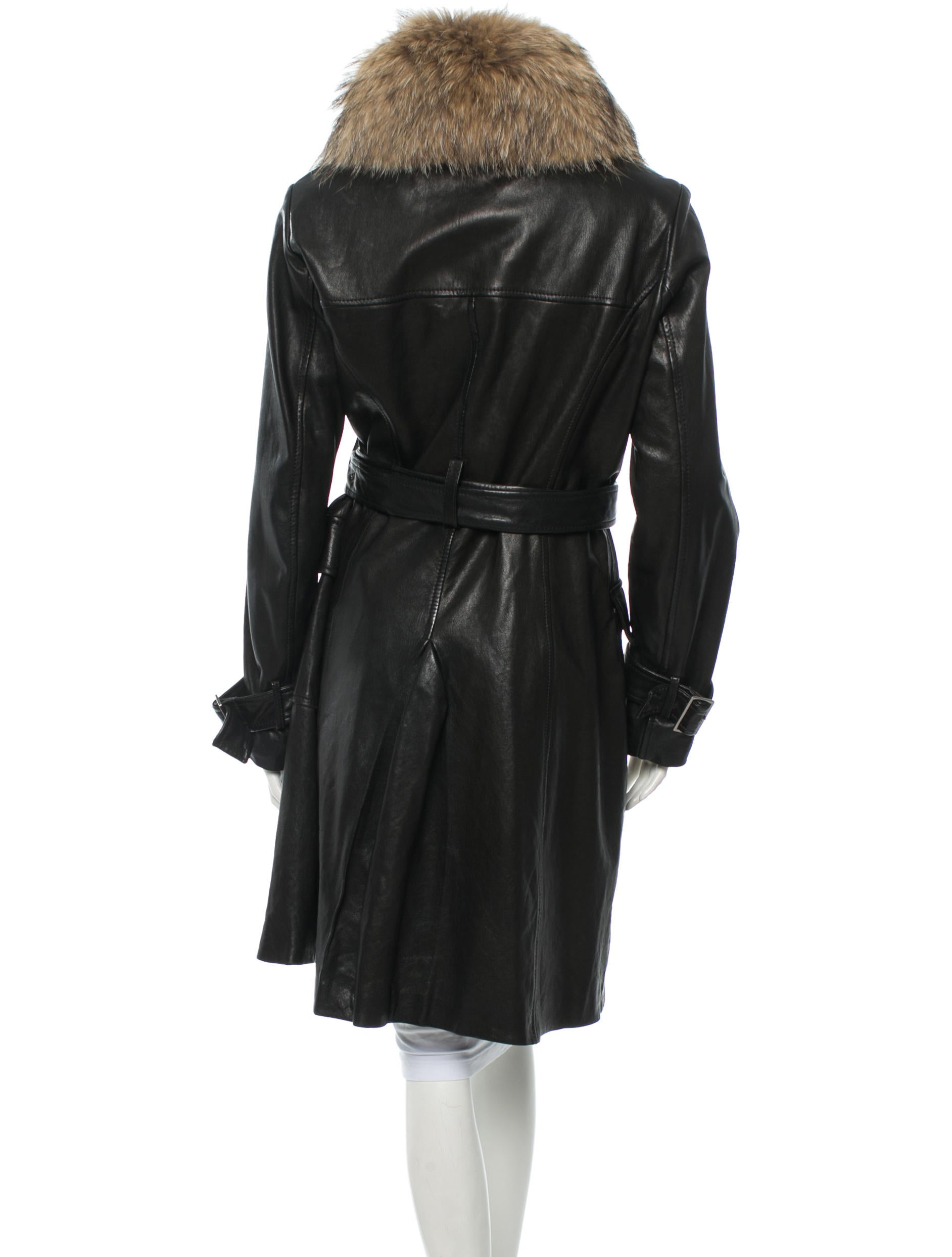 Andrew Marc Fur-Trimmed Leather Coat - Clothing - ANM20032 | The RealReal